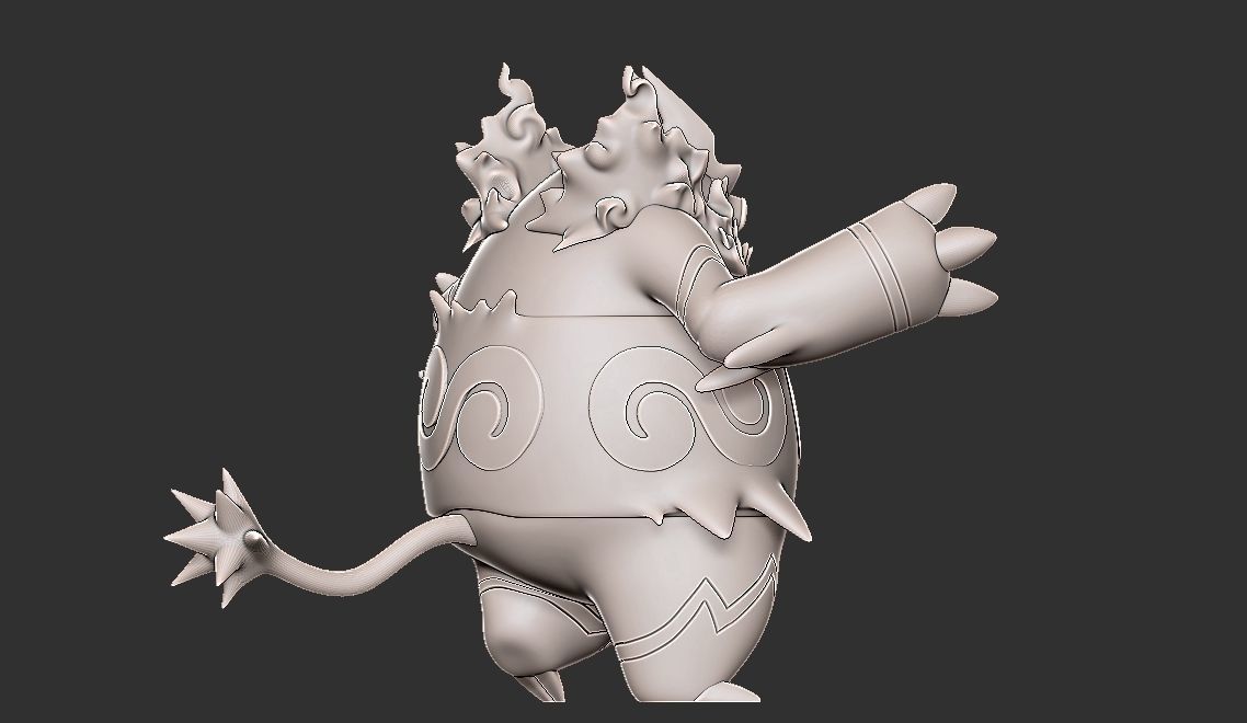 Pokemon emboar 3D model 3D printable | CGTrader