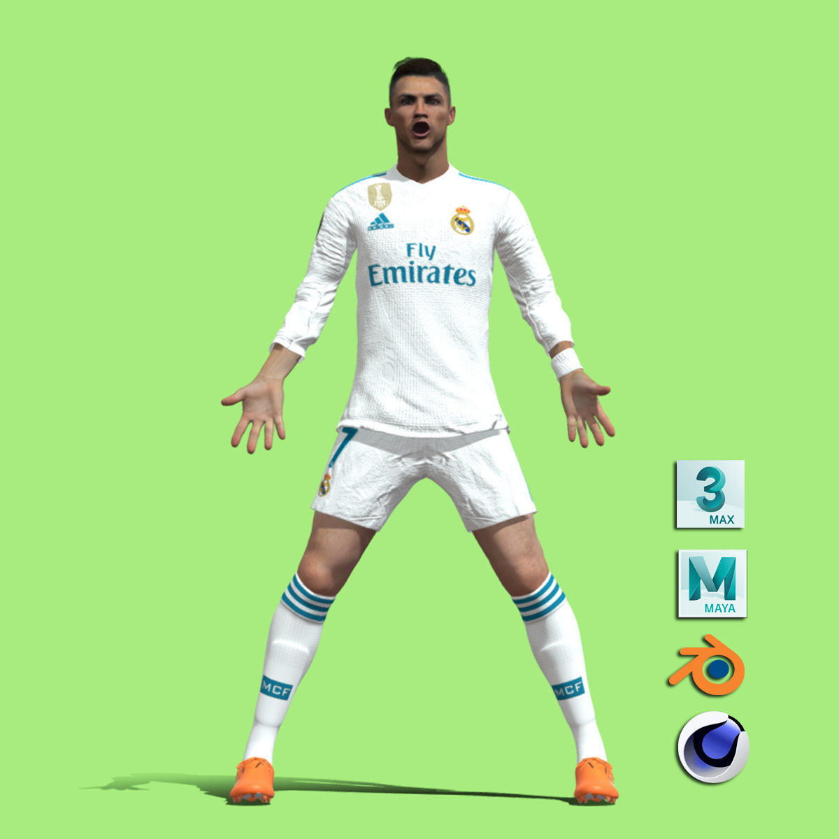 Cristiano Ronaldo famouse Siu Pose 3D model | CGTrader