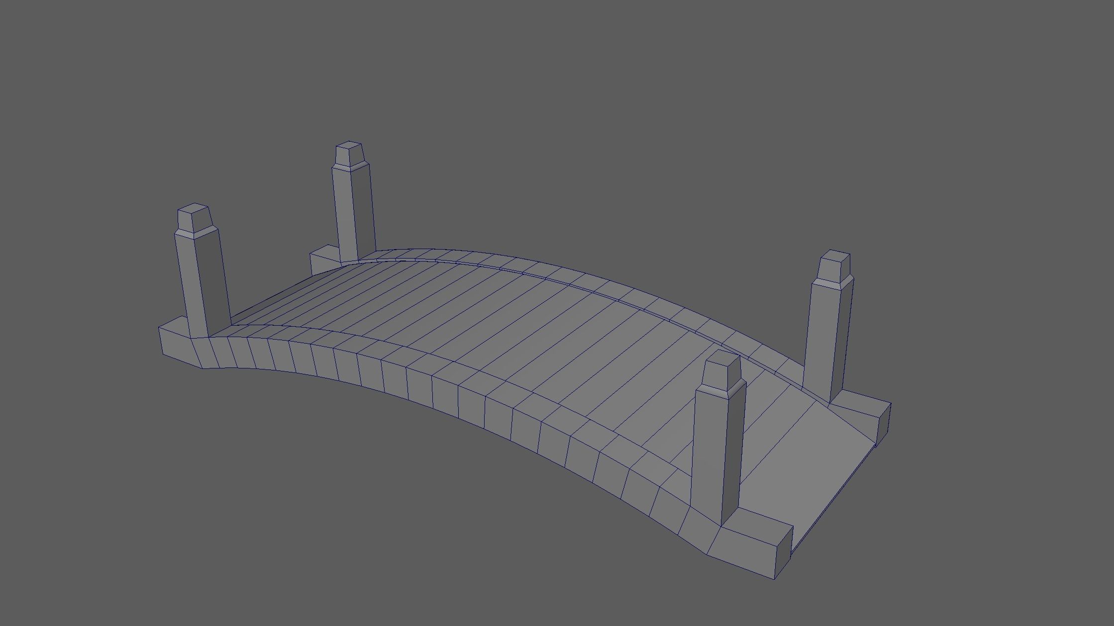 Simple Low Poly Bridge free 3D model | CGTrader