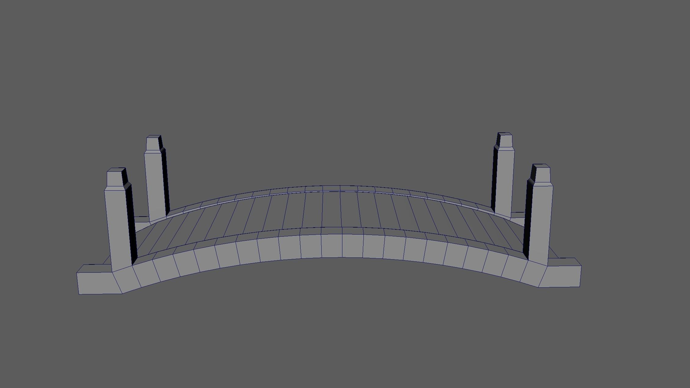 Simple Low Poly Bridge free 3D model | CGTrader