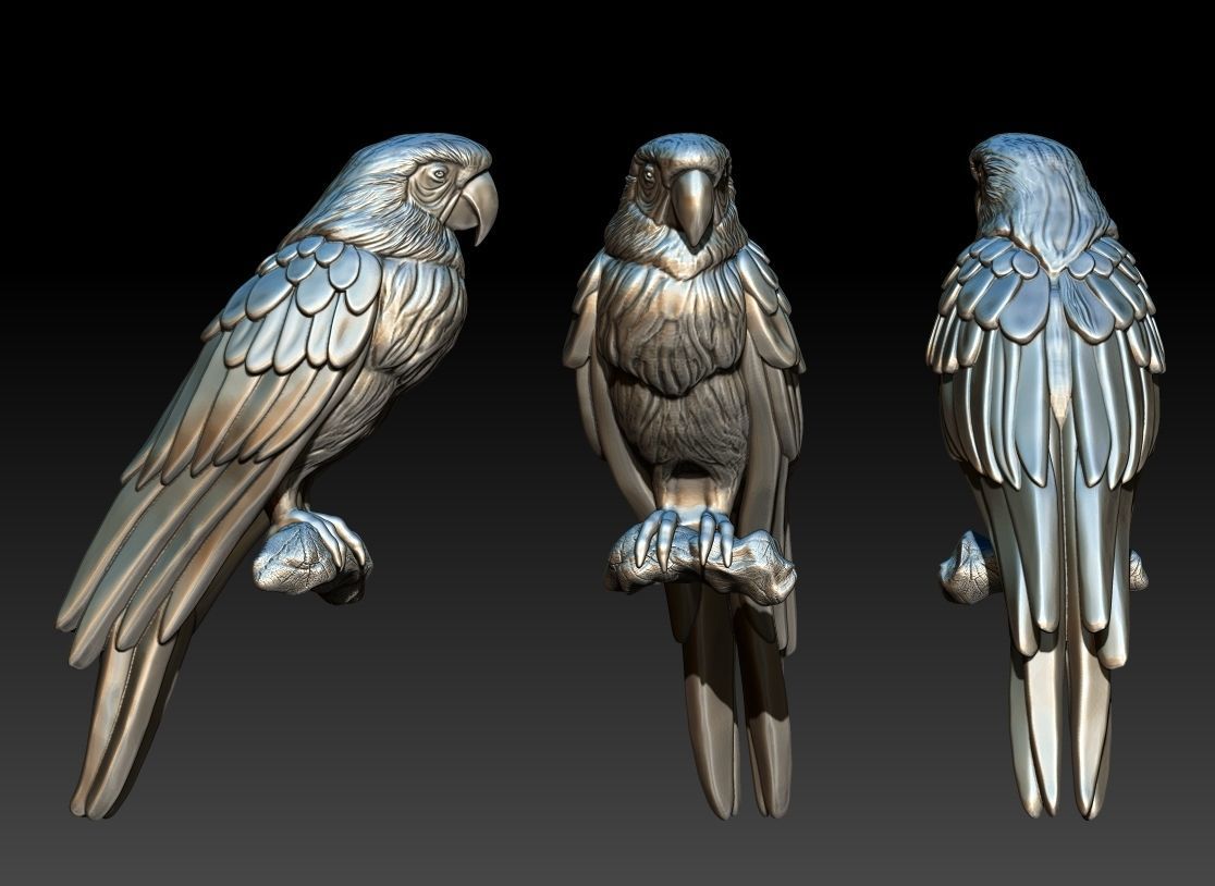 Parrot high poly 3D model 3D model 3D printable | CGTrader