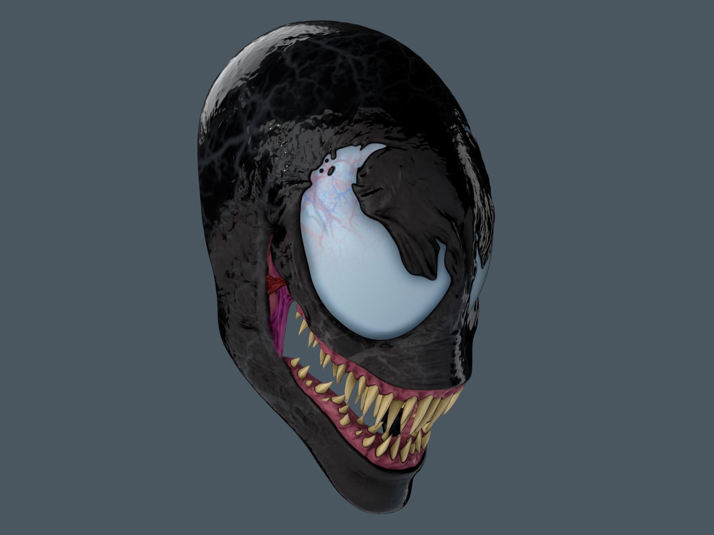 MARVEL VENOM LETHAL PROTECTOR RELIEF MASK 3D model 3D printable | CGTrader