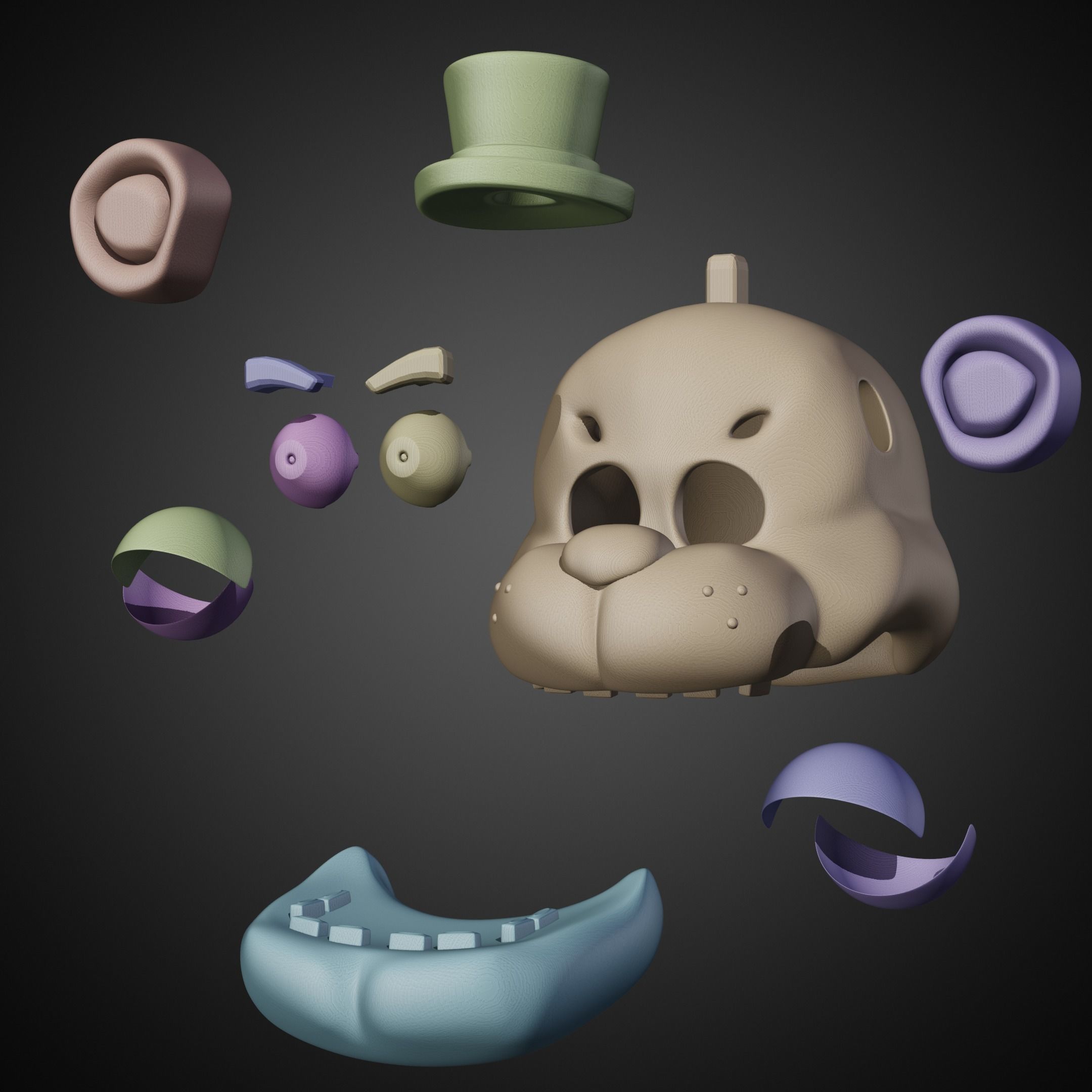 Five Nights at Freddys Freddy Head for Cosplay 3D model 3D printable ...