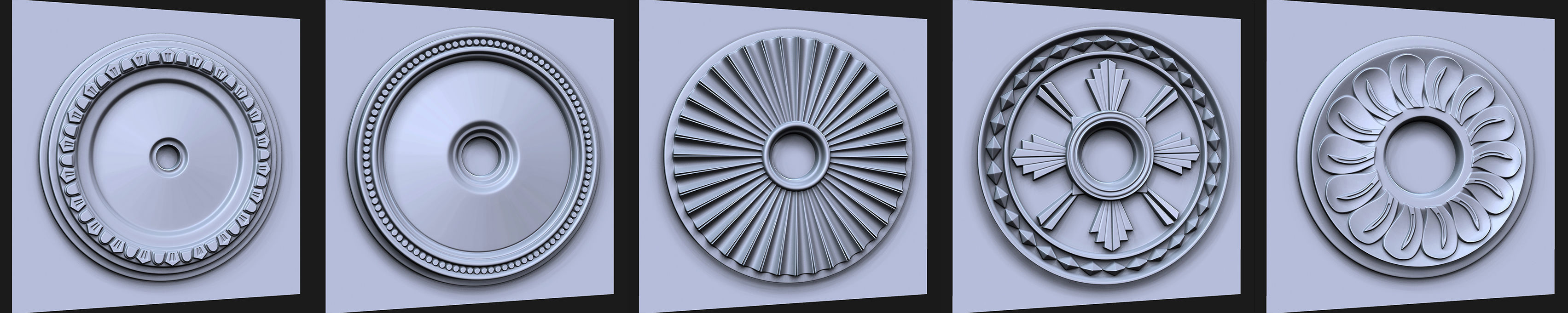 3D model Rosette Ceiling VDM Brushes for Zbrush Vol 2 VR / AR / low-poly | CGTrader