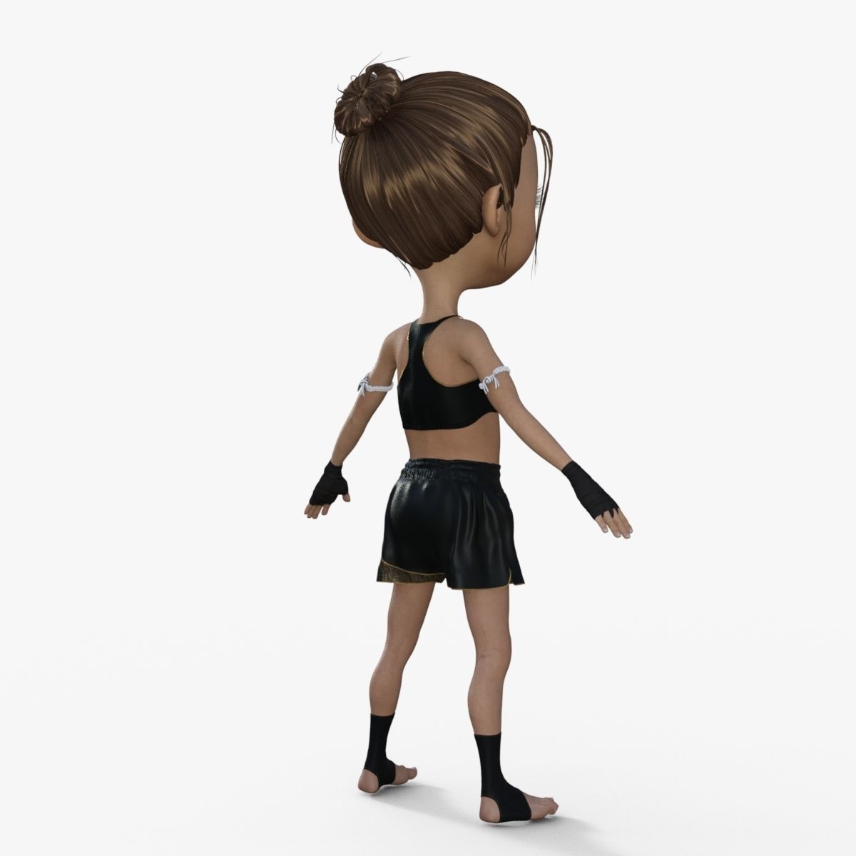 Cartoon Boxer girl Rigged 3D model rigged | CGTrader