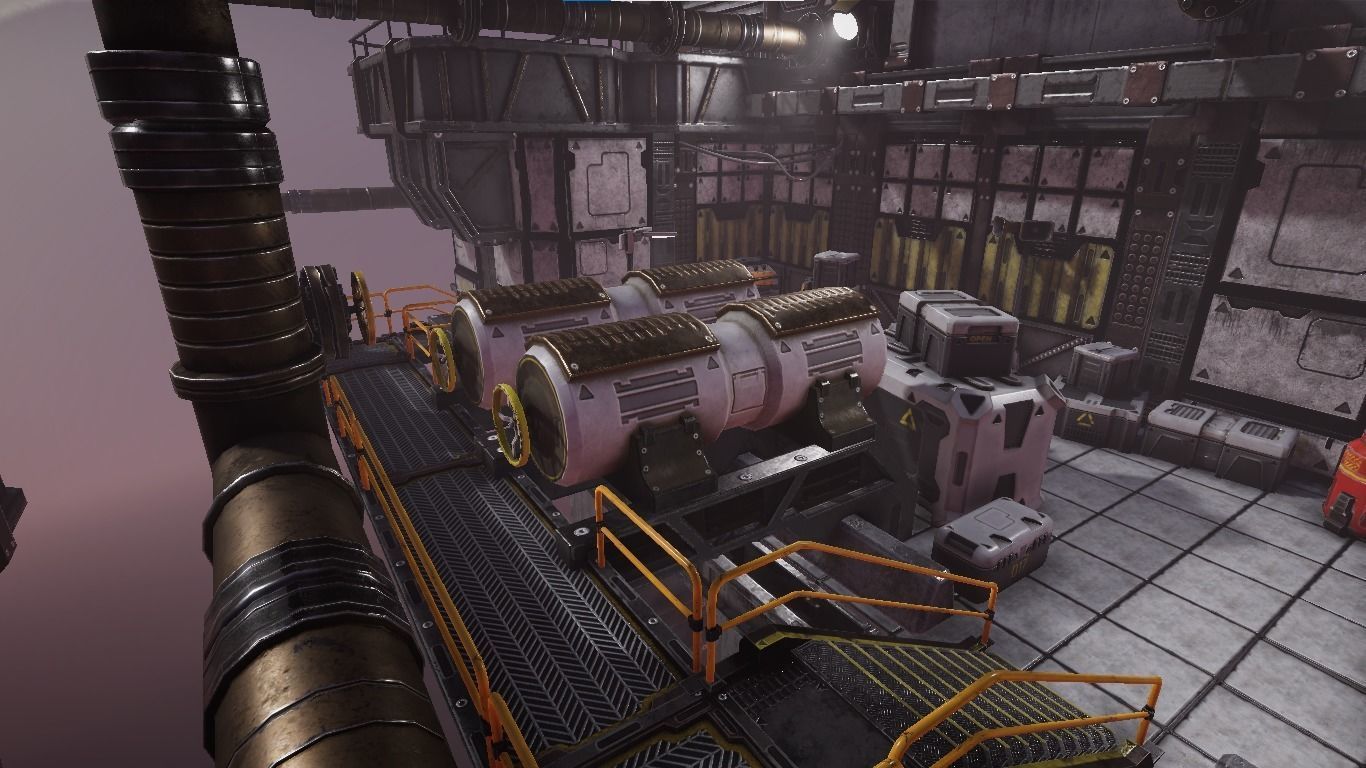 3D model Modular Sci-Fi industrial Location and props Unity Blender VR ...