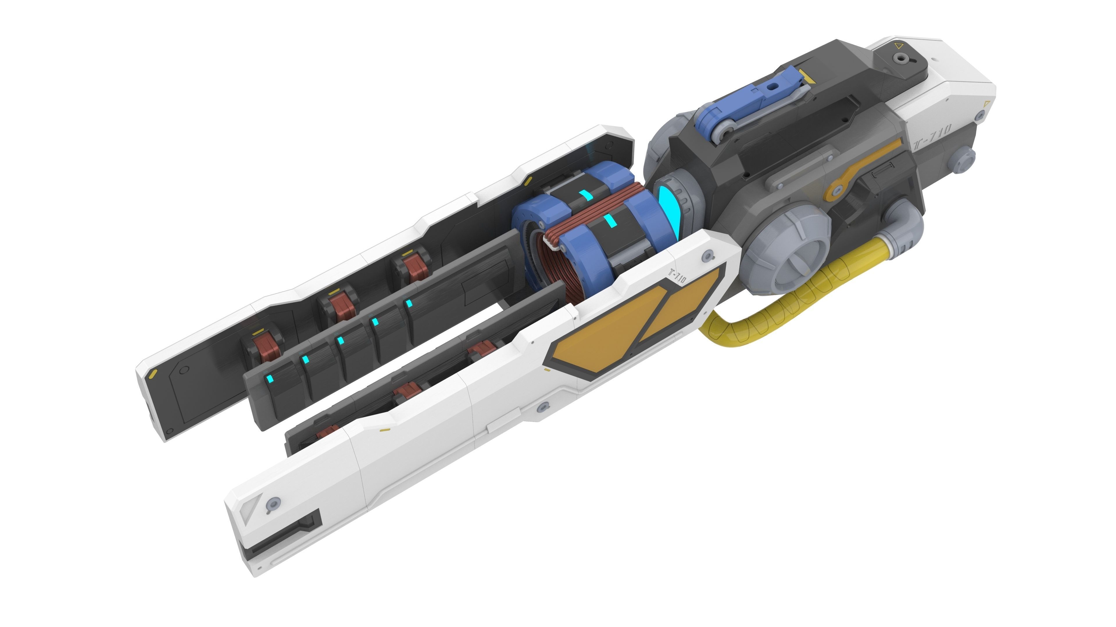 Winston Tesla Cannon - Overwatch - Printable 3d model - STL 3D model 3D ...