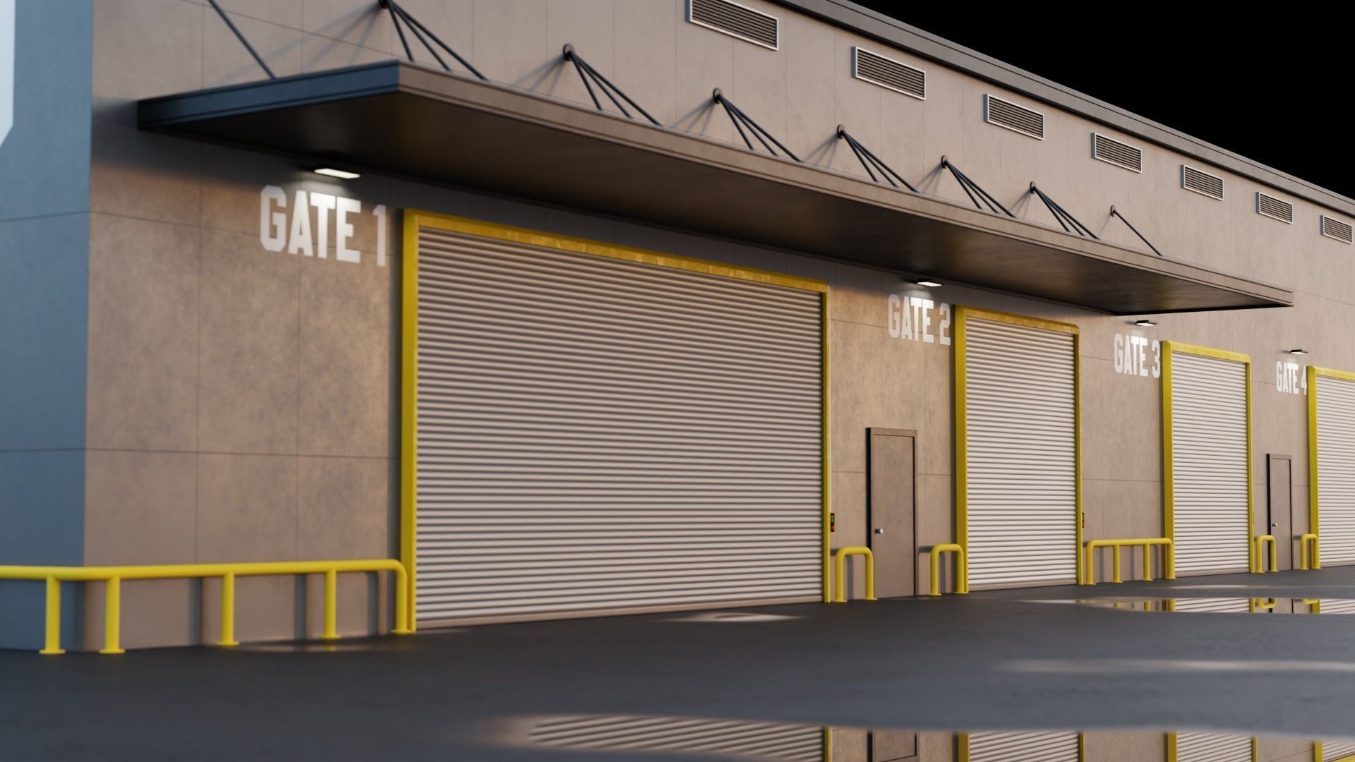 Warehouse Storage Building Exterior 3D model | CGTrader