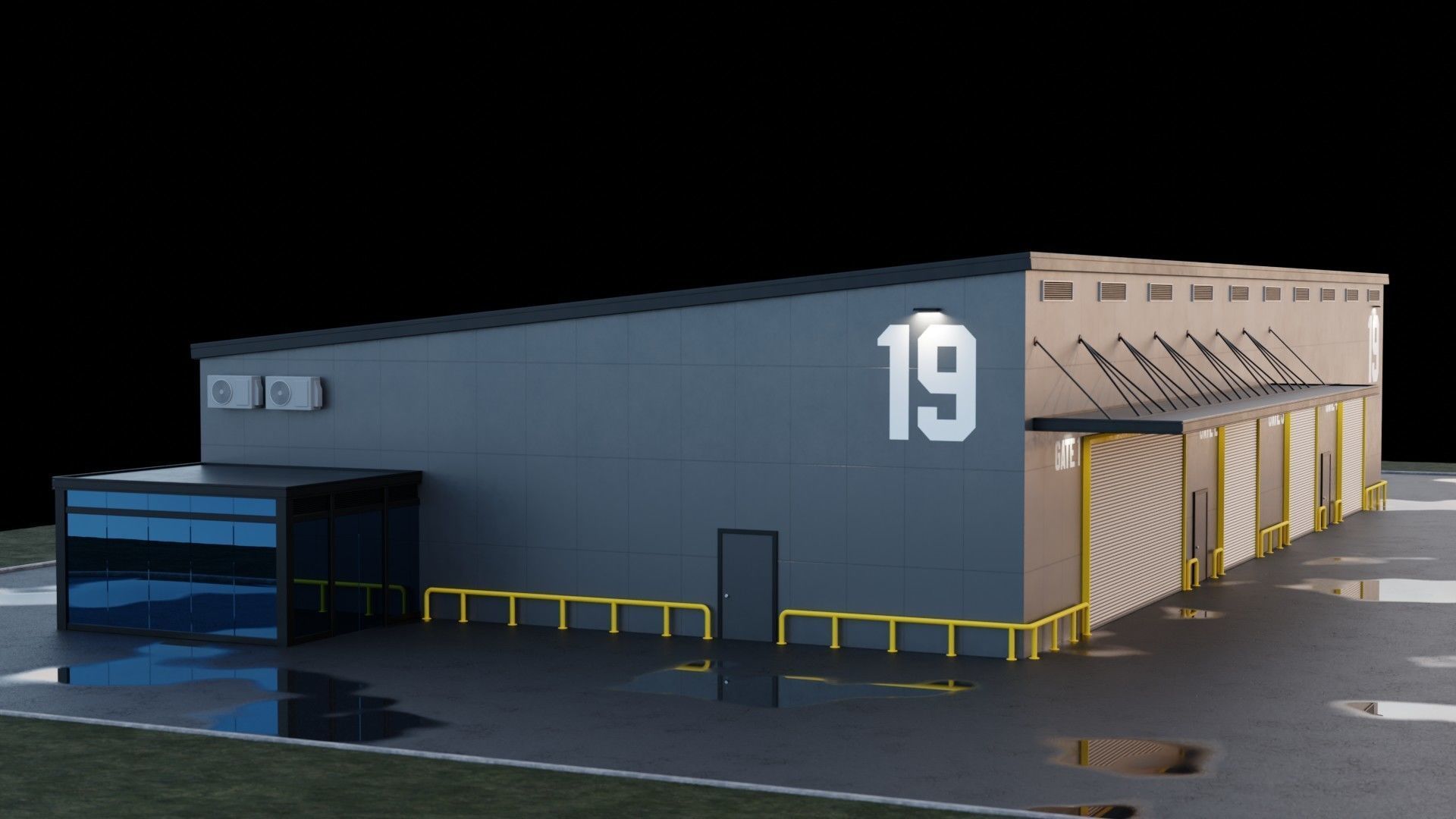 Warehouse Storage Building Exterior 3D model | CGTrader