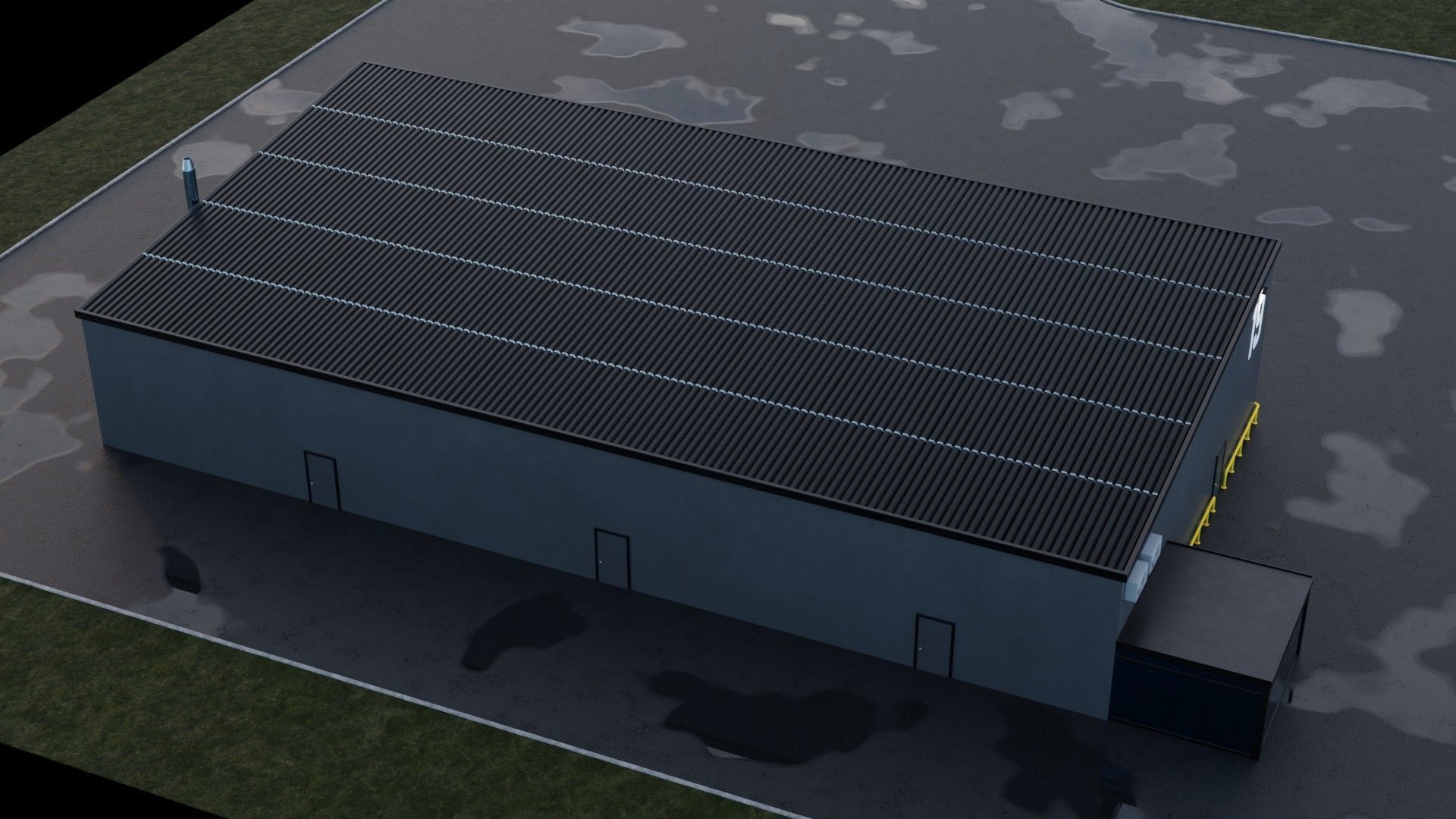 Warehouse Storage Building Exterior 3D model | CGTrader