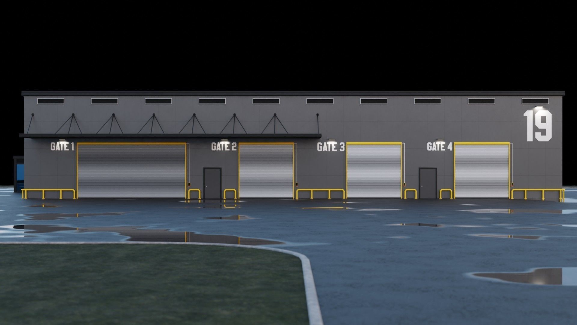 Warehouse Storage Building Exterior 3D model | CGTrader