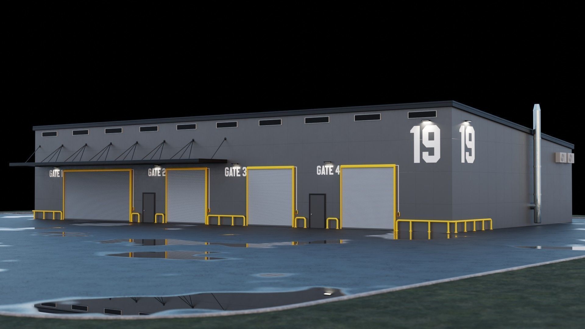 Warehouse Storage Building Exterior 3D model | CGTrader