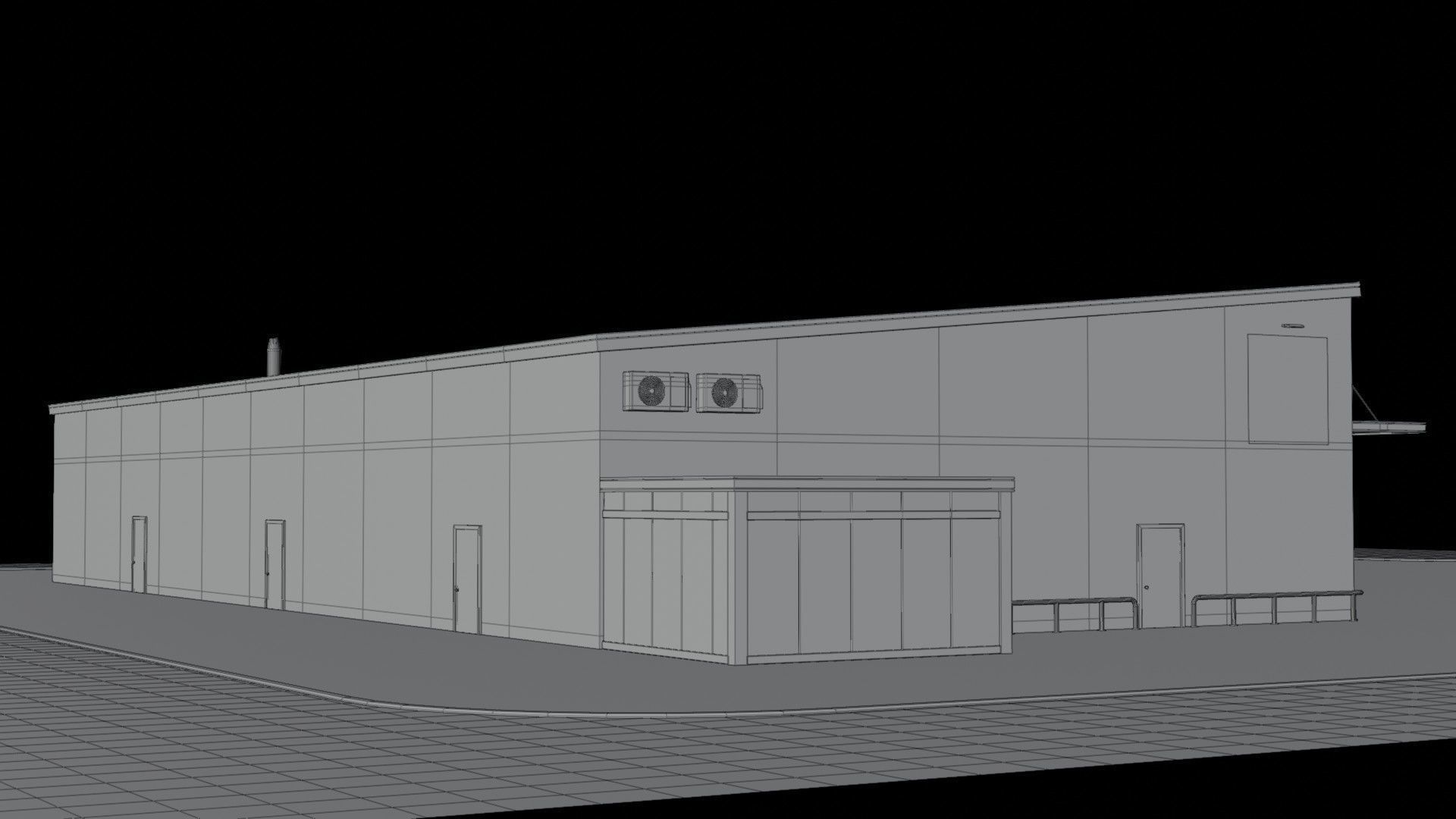 Warehouse Storage Building Exterior 3D model | CGTrader