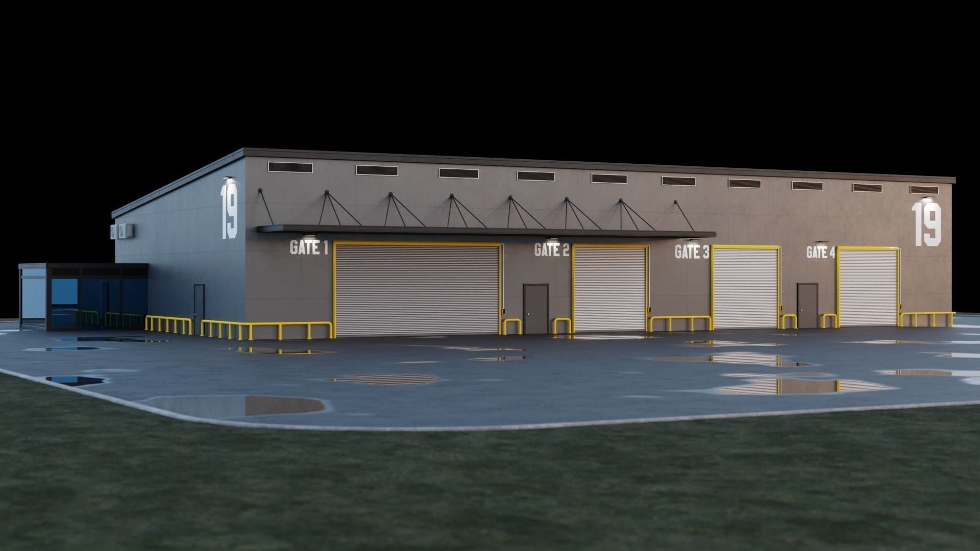 Warehouse Storage Building Exterior 3D model | CGTrader