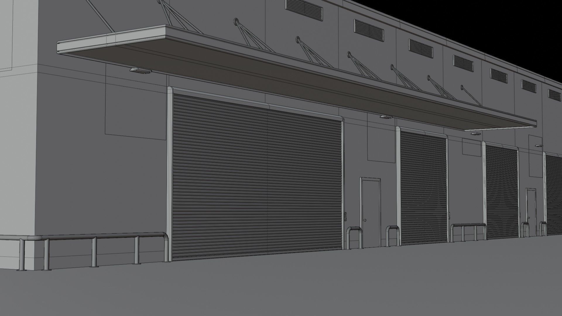 Warehouse Storage Building Exterior 3D model | CGTrader