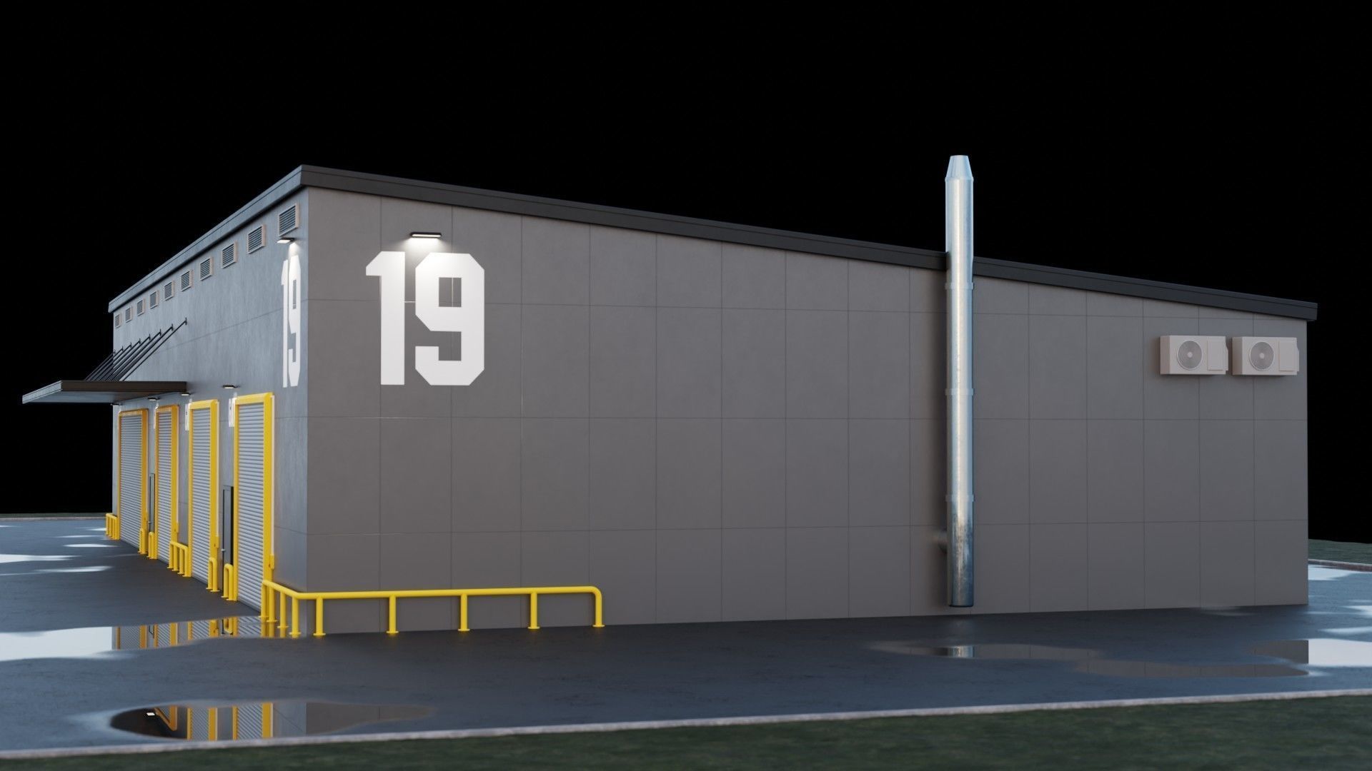 Warehouse Storage Building Exterior 3D model | CGTrader