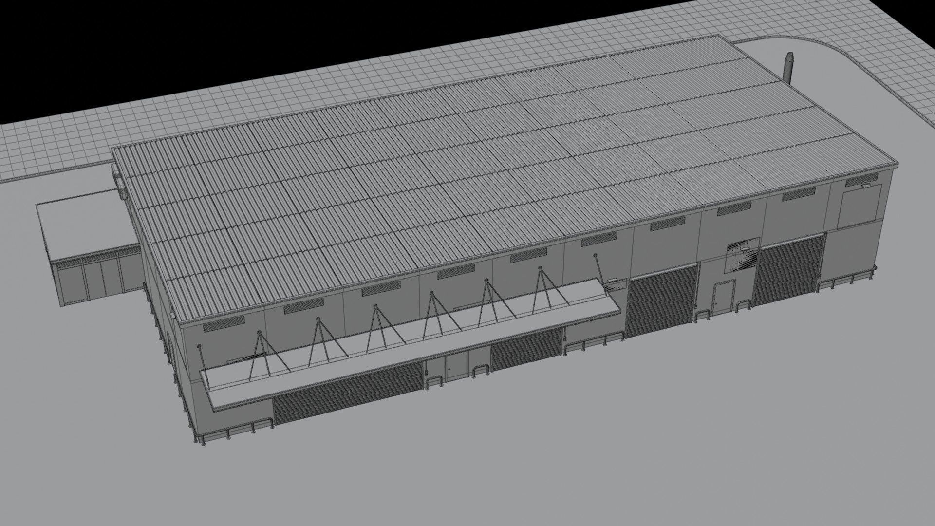 Warehouse Storage Building Exterior 3D model | CGTrader