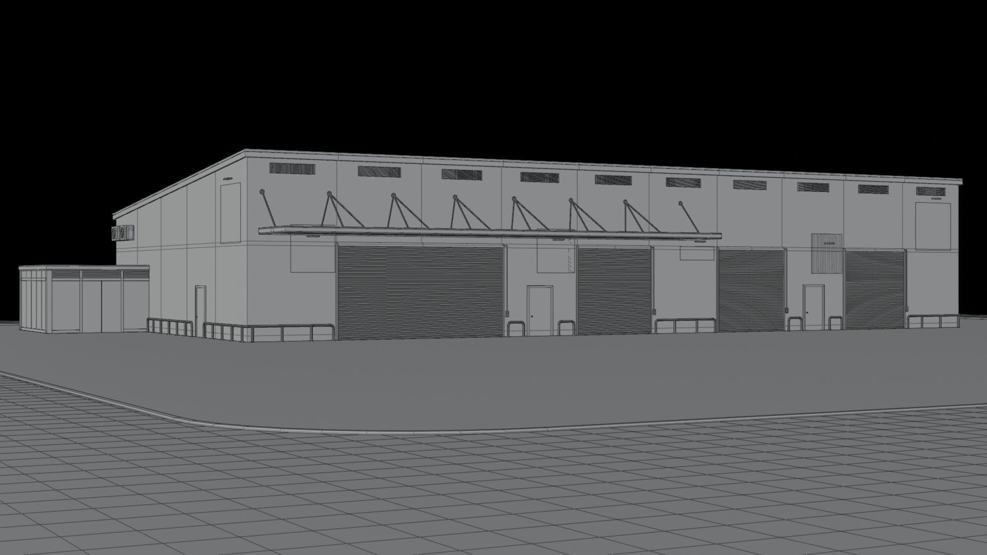 Warehouse Storage Building Exterior 3D model | CGTrader