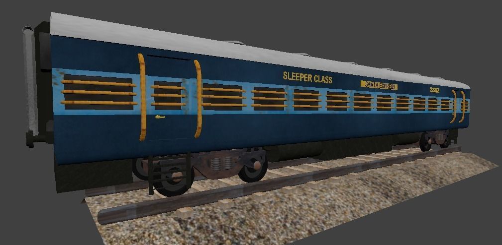 Indian ICF Train Coaches 3D model | CGTrader