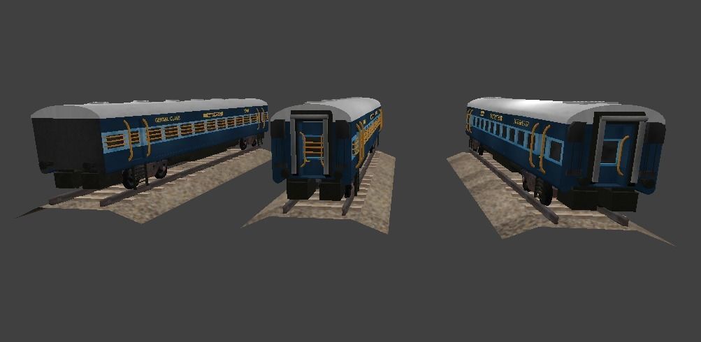 Indian ICF Train Coaches 3D model | CGTrader