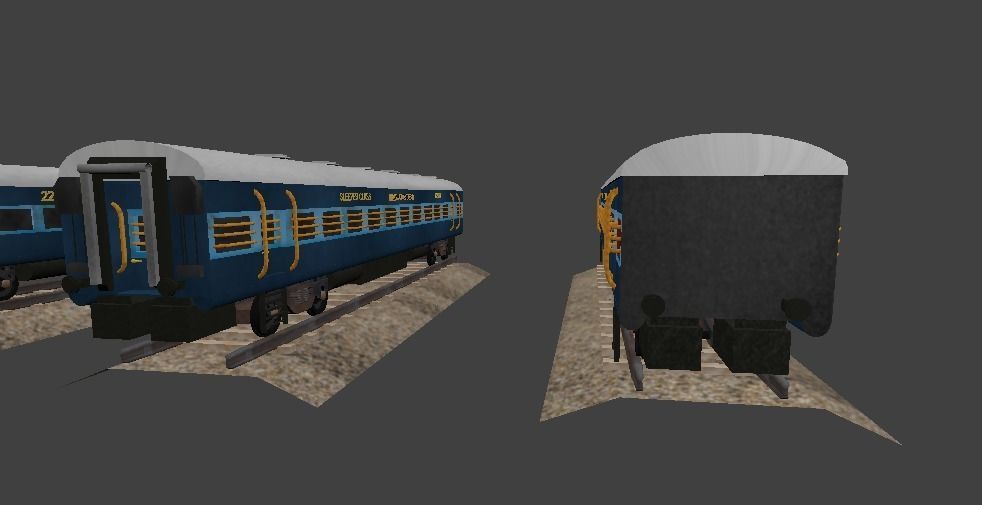 Indian ICF Train Coaches 3D model | CGTrader