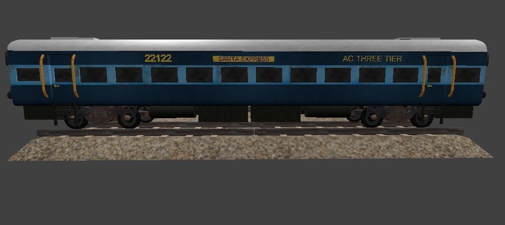 Indian ICF Train Coaches 3D model | CGTrader