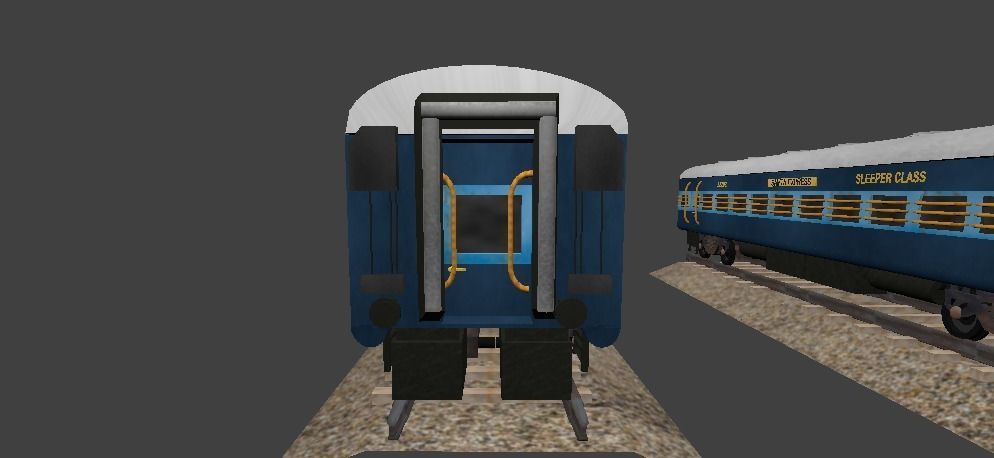 Indian ICF Train Coaches 3D model | CGTrader