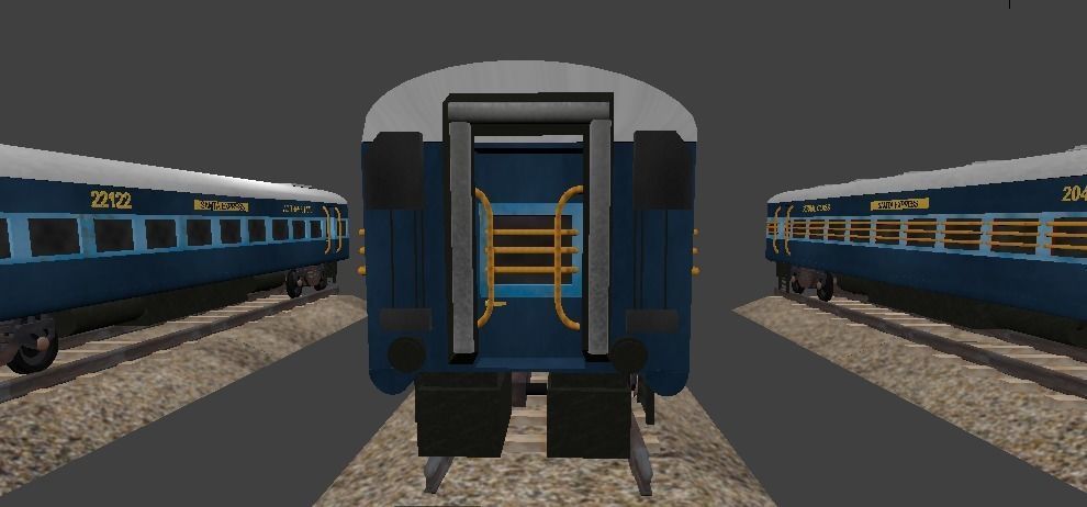 Indian ICF Train Coaches 3D model | CGTrader