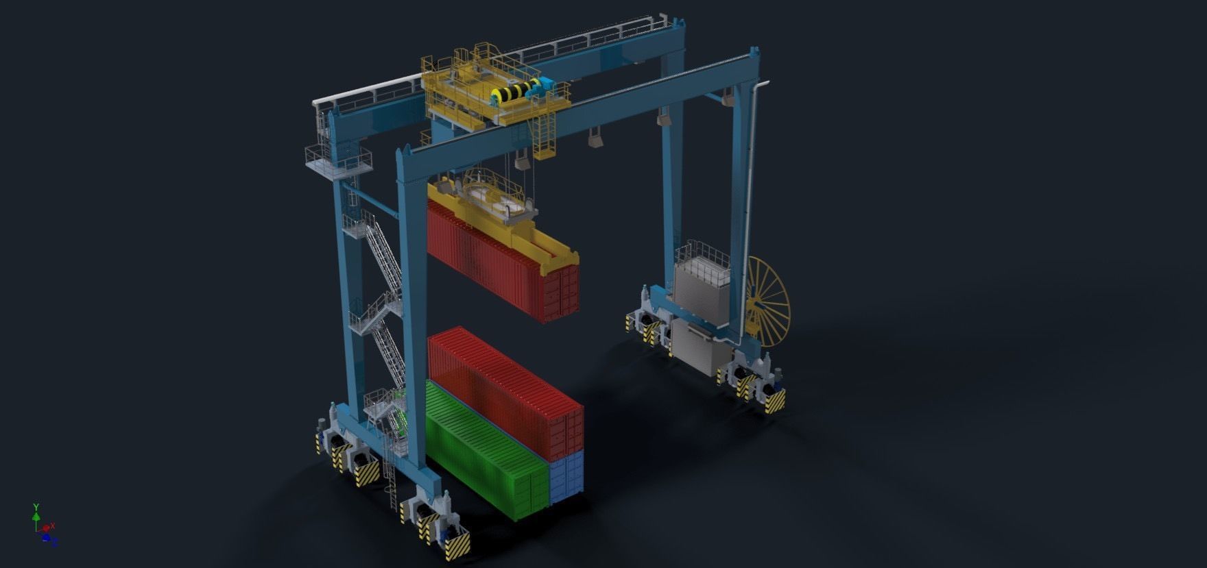RTG CRANE FULL 3D model | CGTrader