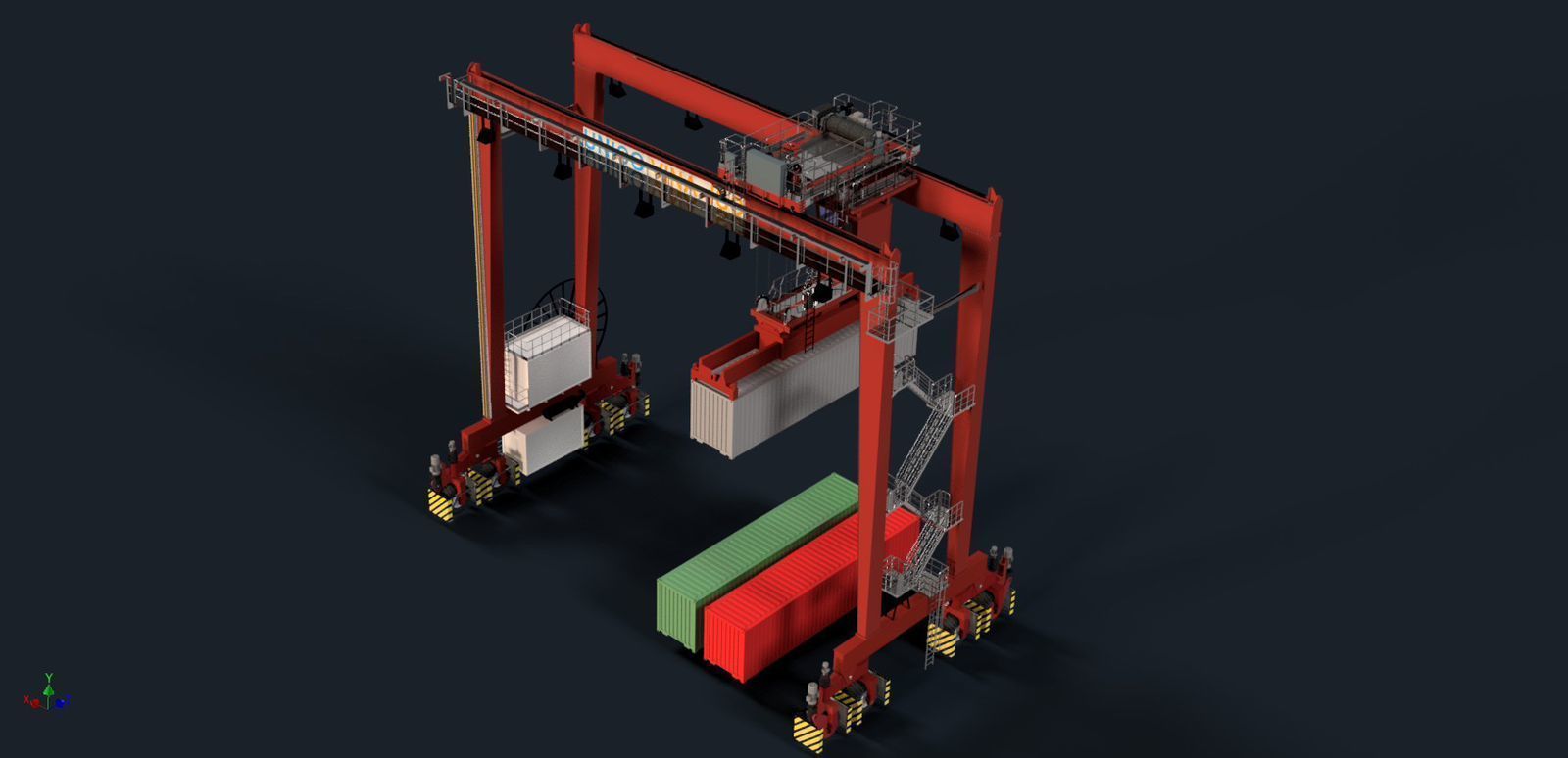 RTG CRANE FULL 3D model | CGTrader