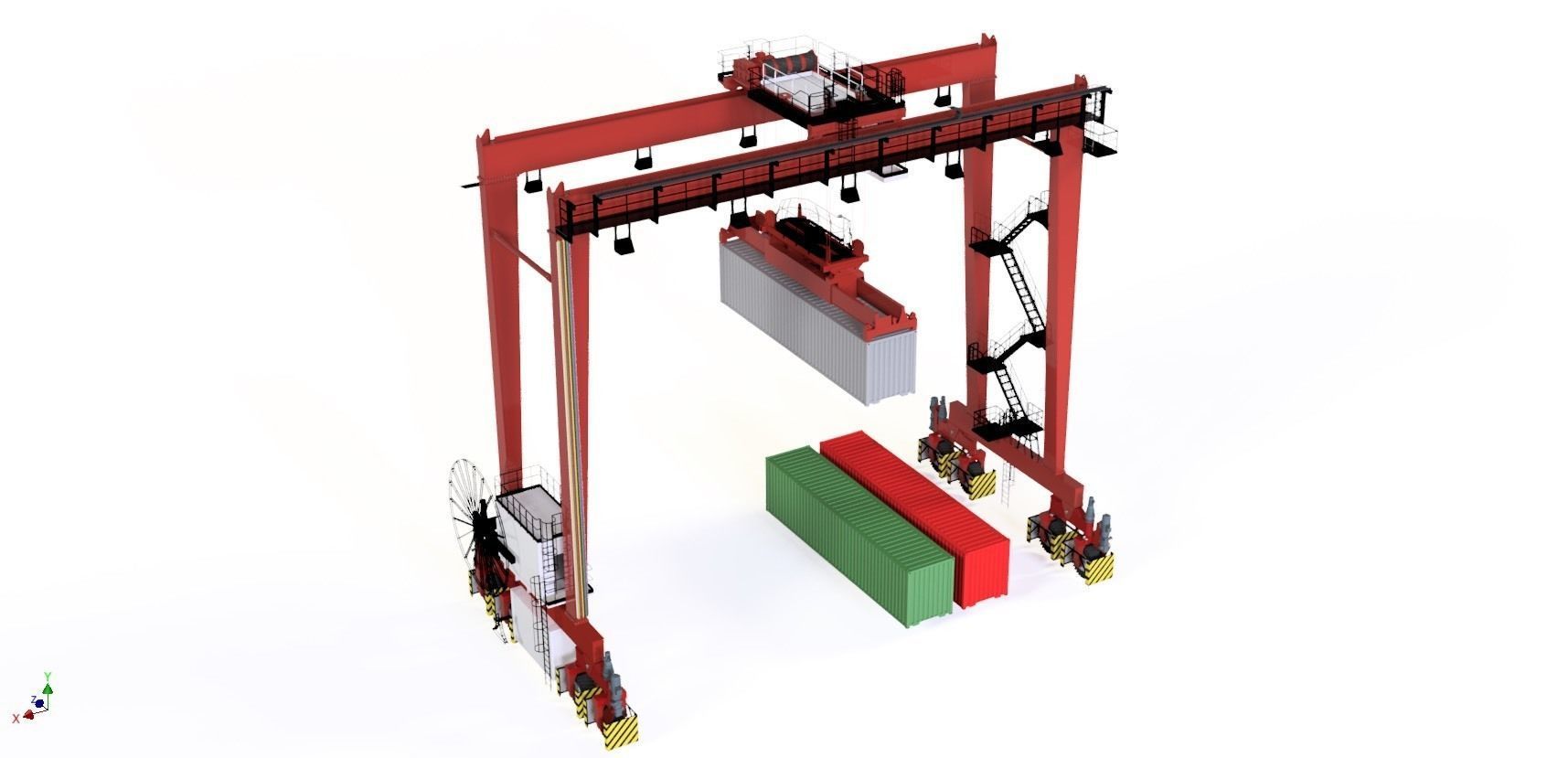 RTG CRANE FULL 3D model | CGTrader
