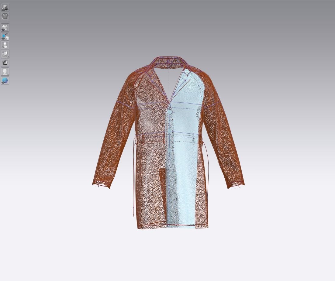 Male raglan leather trench coat 3D model animated rigged | CGTrader