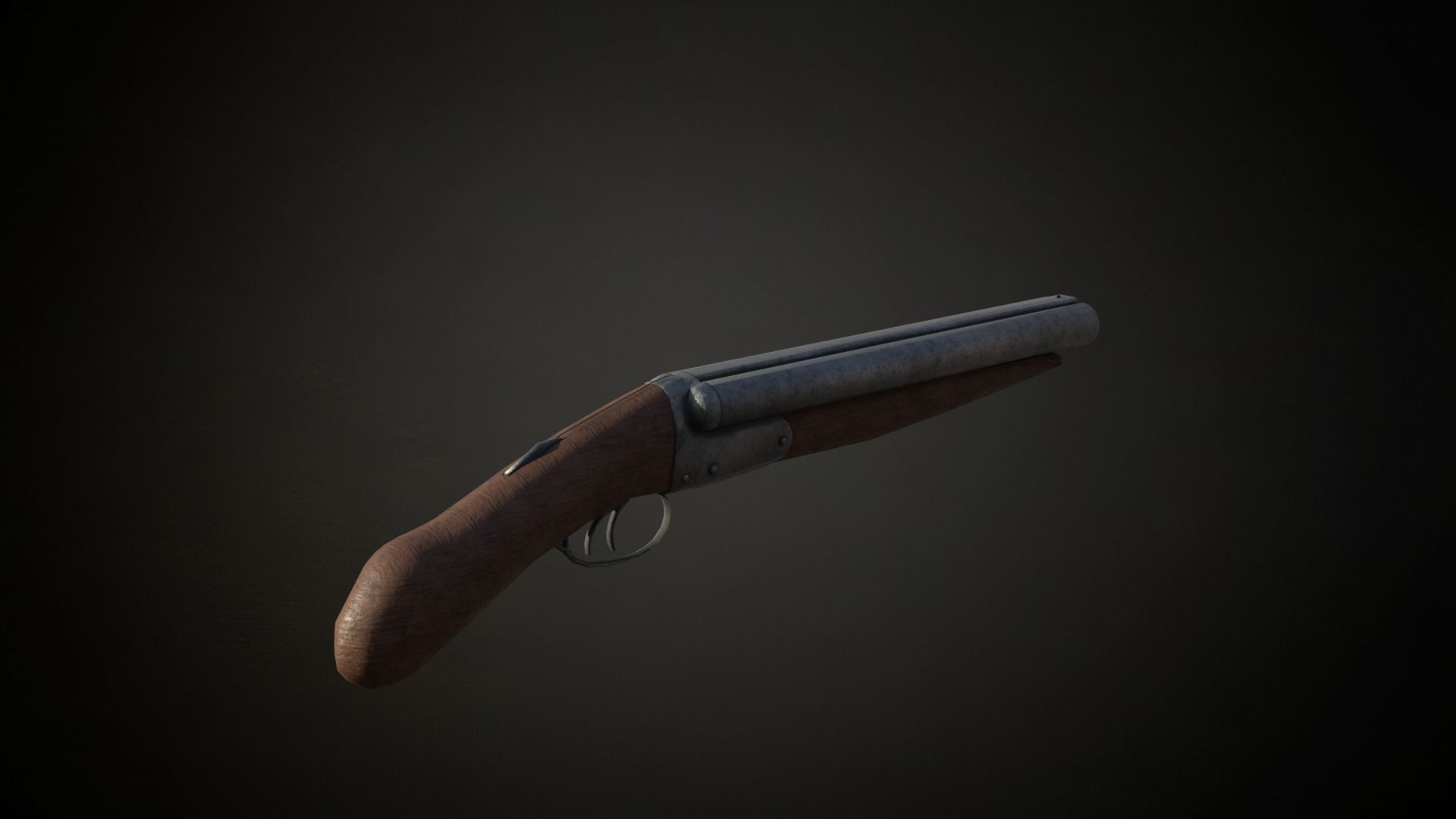 3D model Sawn off double barrel shotgun VR / AR / low-poly | CGTrader