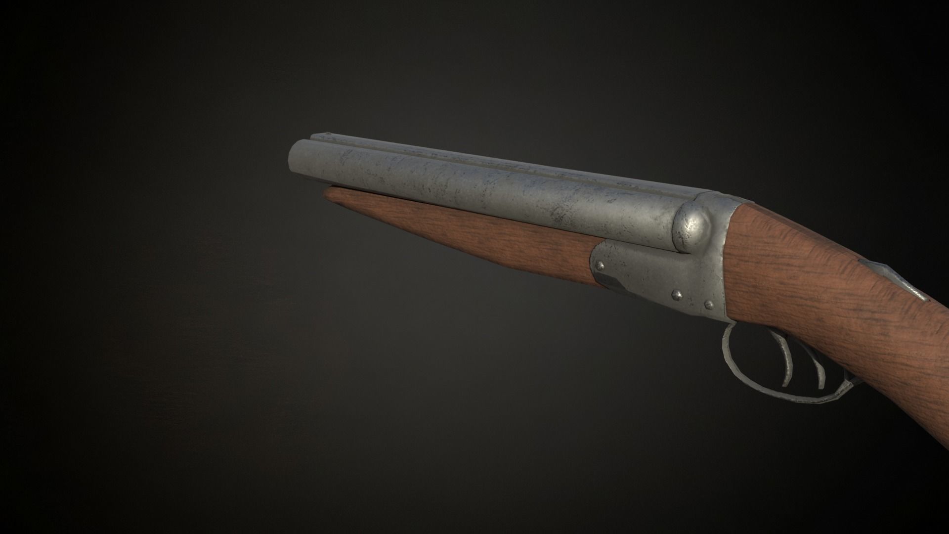 3D model Sawn off double barrel shotgun VR / AR / low-poly | CGTrader