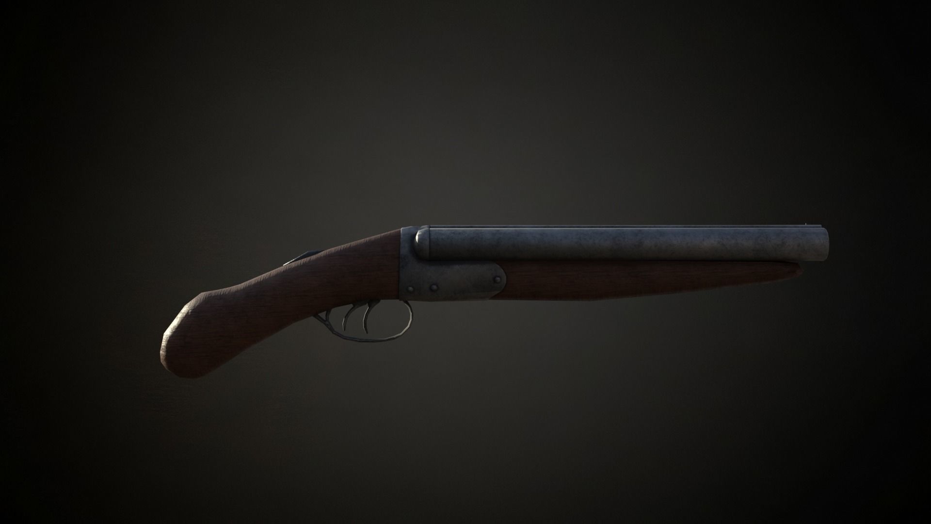 3D model Sawn off double barrel shotgun VR / AR / low-poly | CGTrader