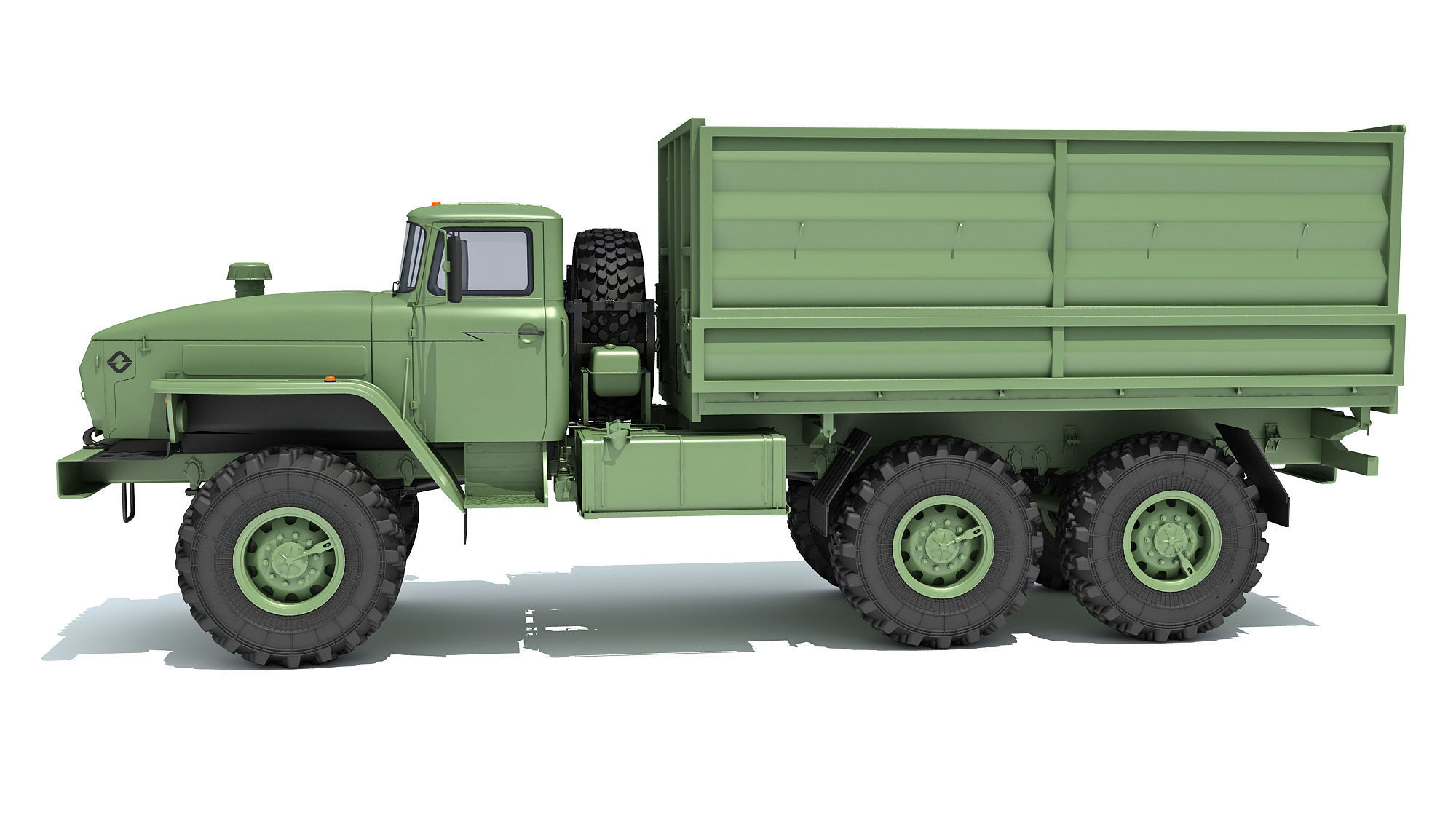 URAL Military Truck Off Road 6x6 3D model | CGTrader