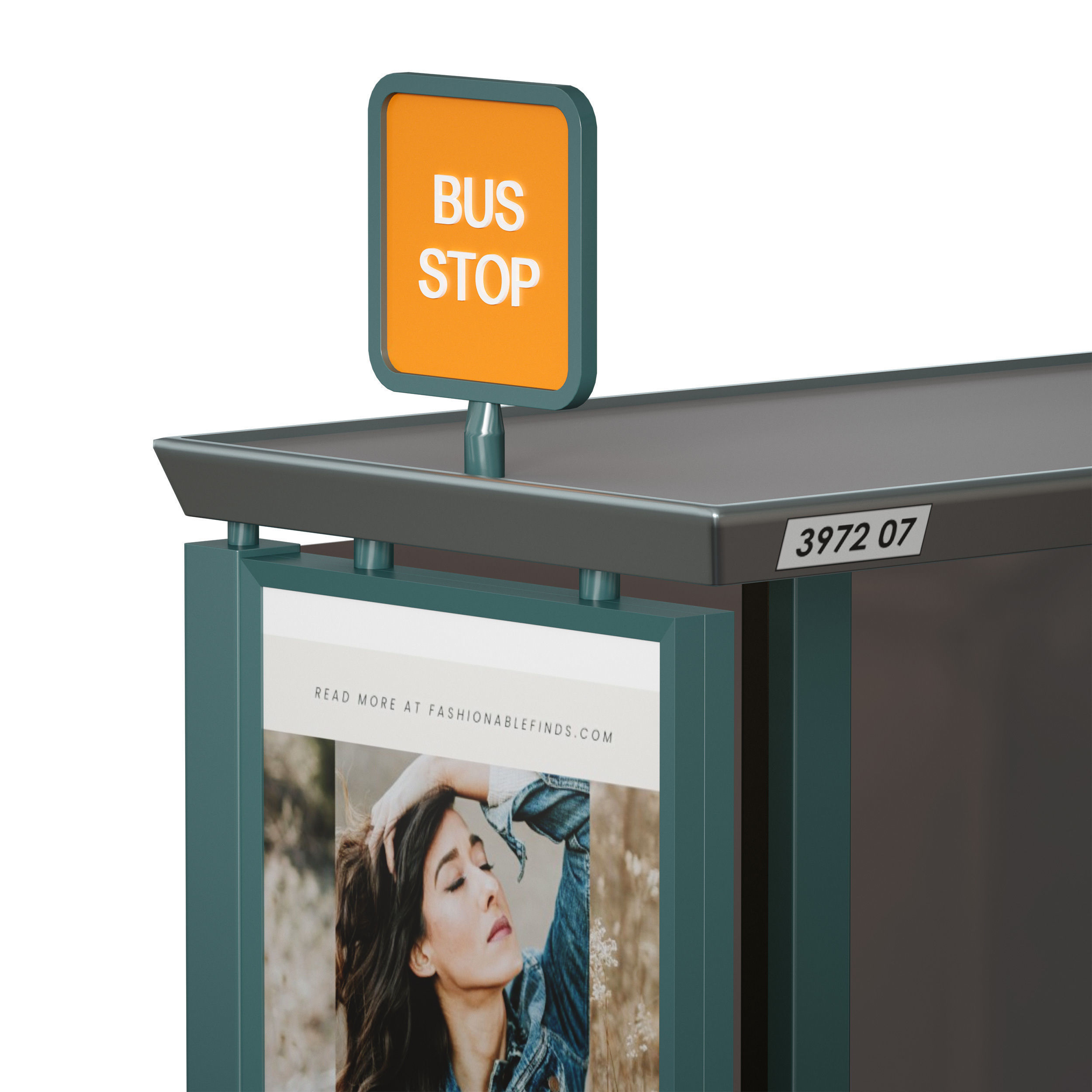 Public transport bus stop 3D model | CGTrader