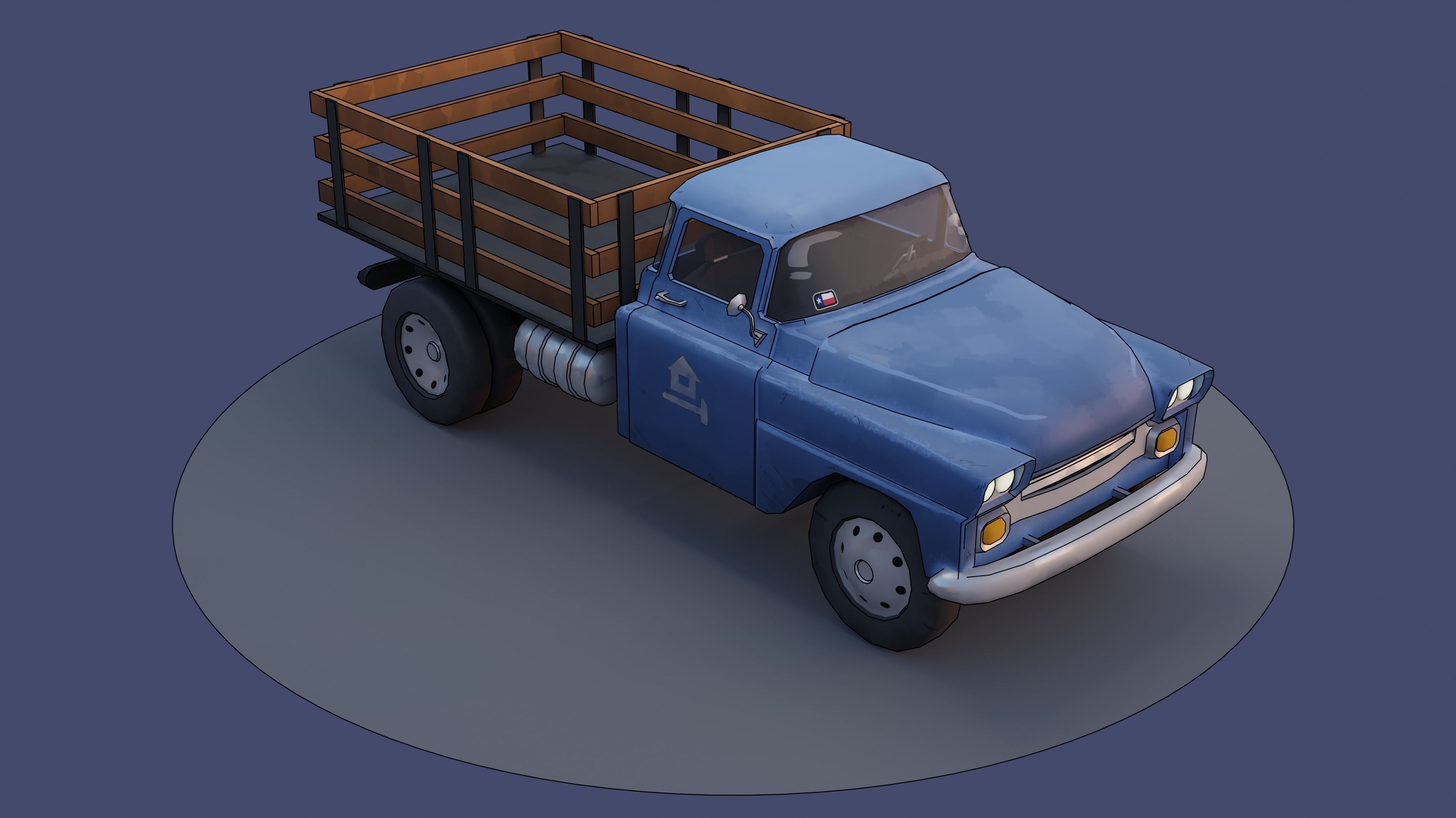 3D model Chevrolet 2-ton Truck Cartoon Style VR / AR / low-poly | CGTrader