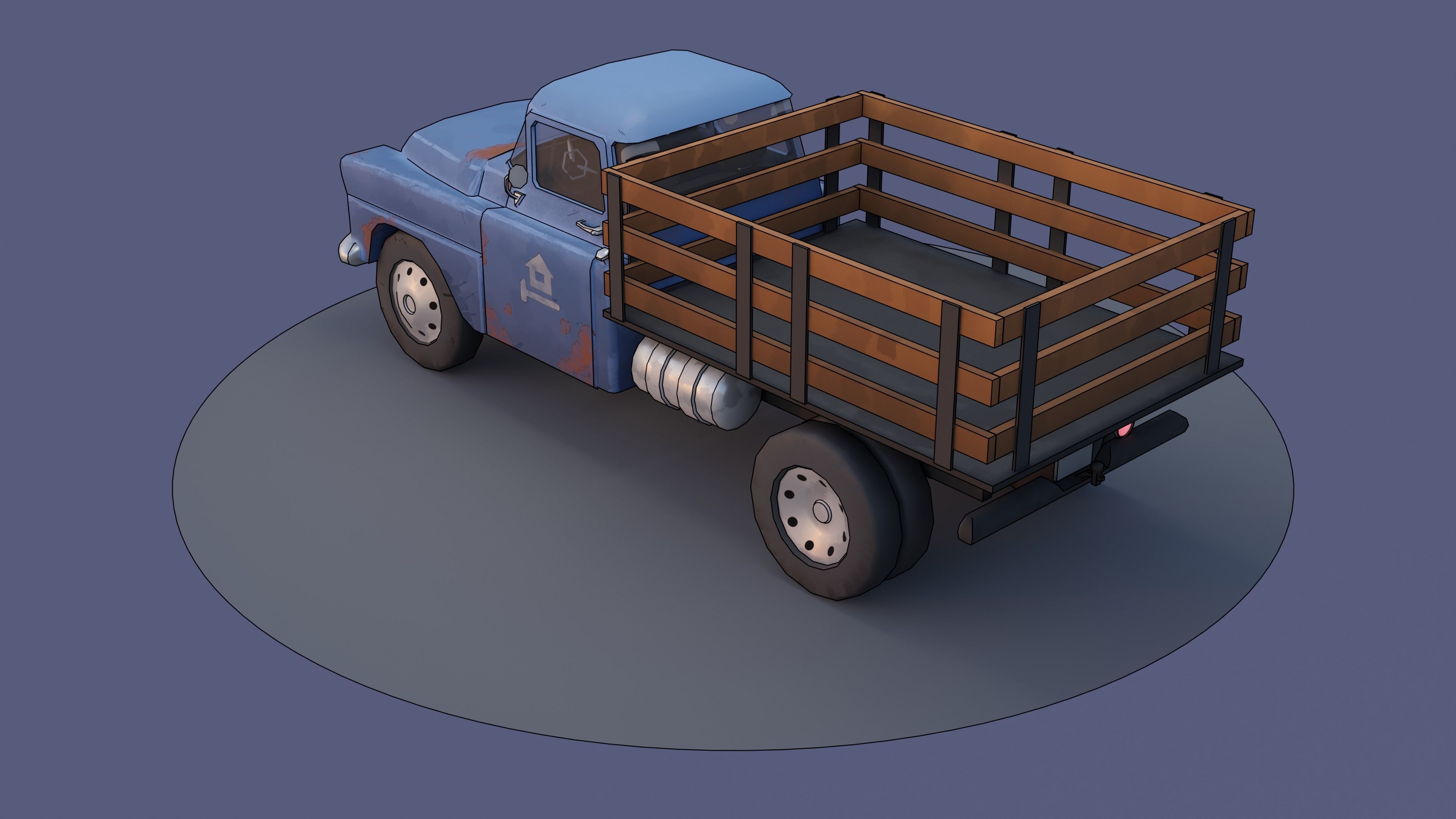 3D model Chevrolet 2-ton Truck Cartoon Style VR / AR / low-poly | CGTrader