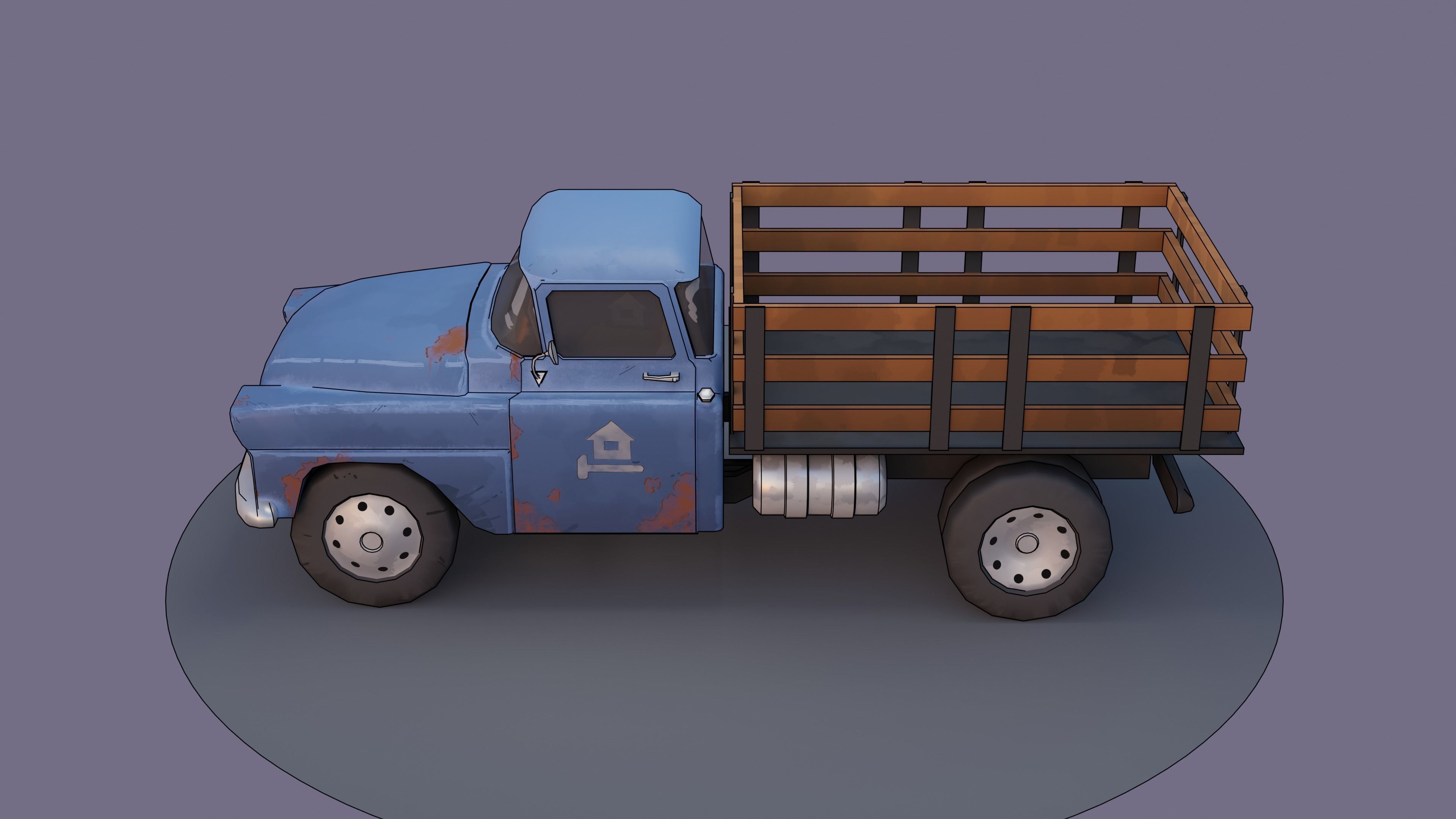 3D model Chevrolet 2-ton Truck Cartoon Style VR / AR / low-poly | CGTrader