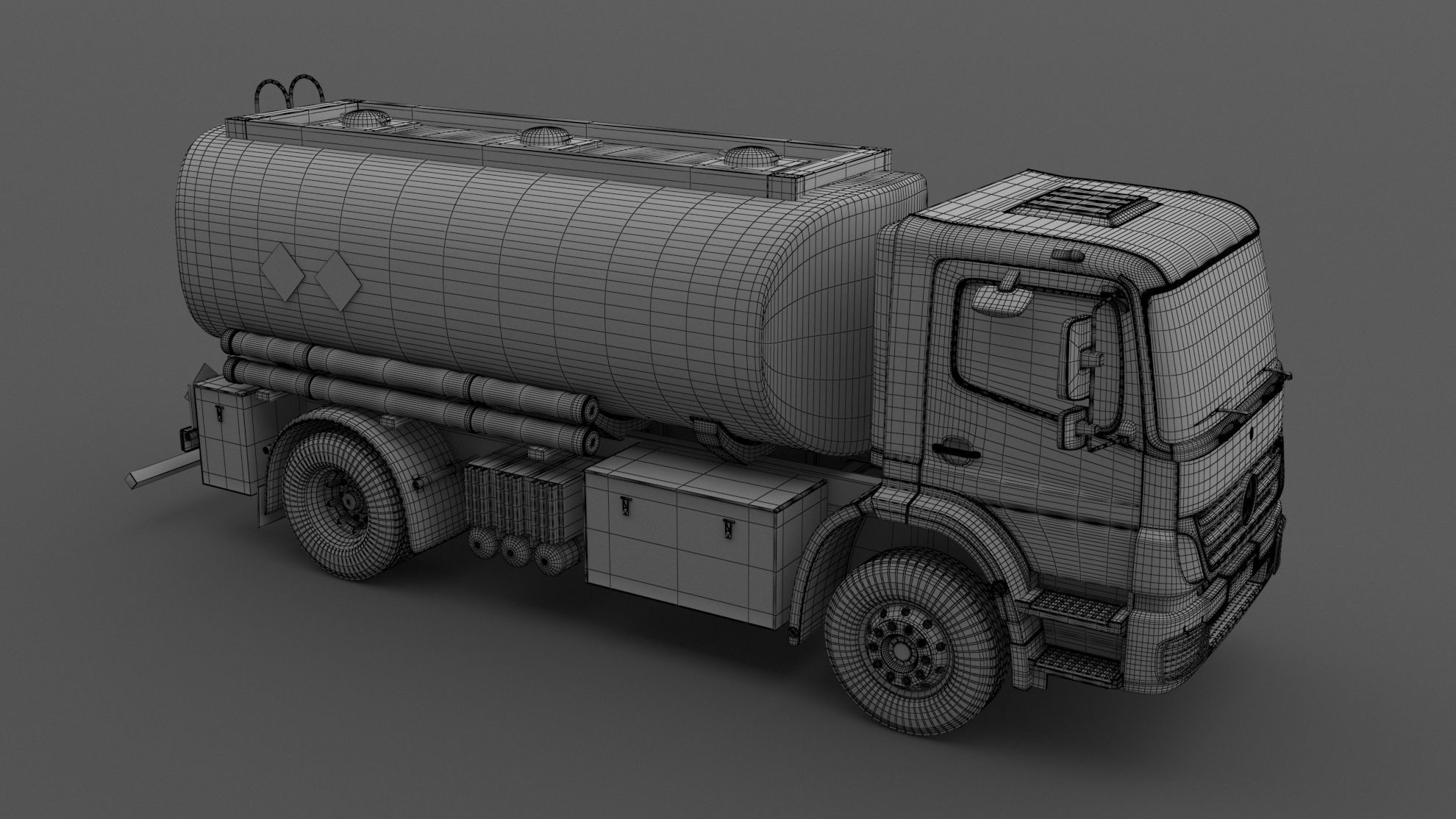 Mercedes-Benz Axor Shell Truck Tanker 3D model | CGTrader