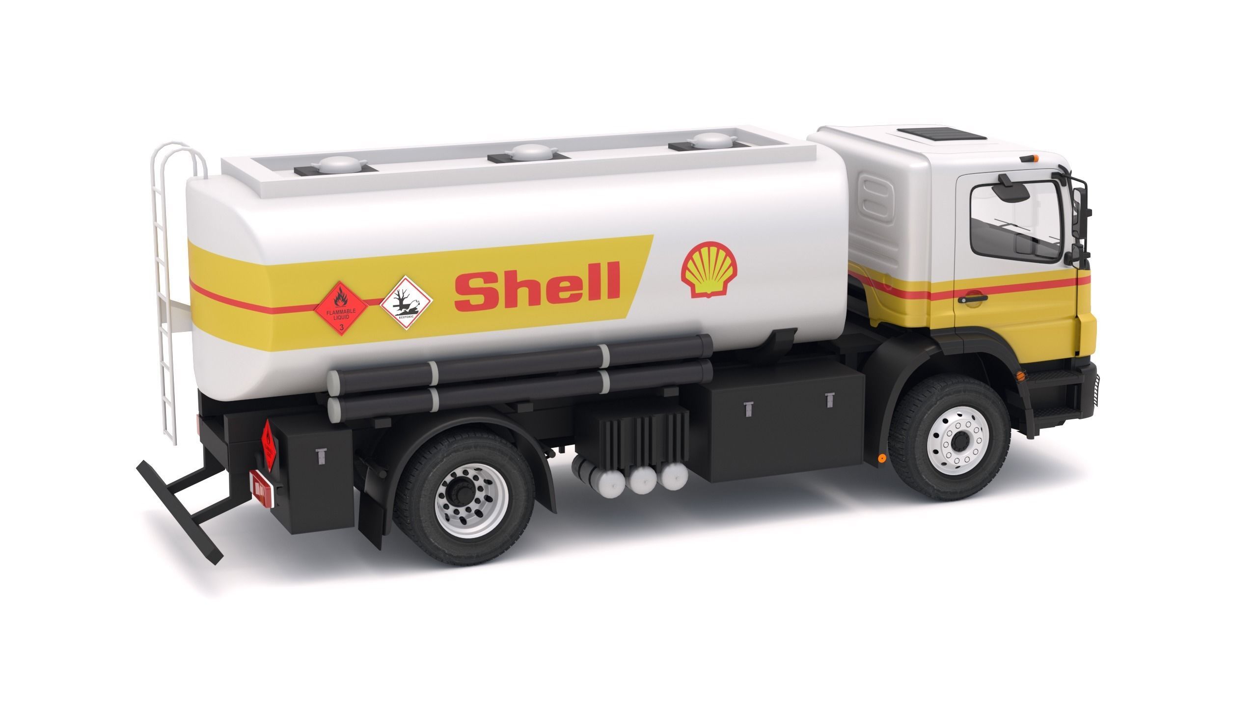 Mercedes-Benz Axor Shell Truck Tanker 3D model | CGTrader