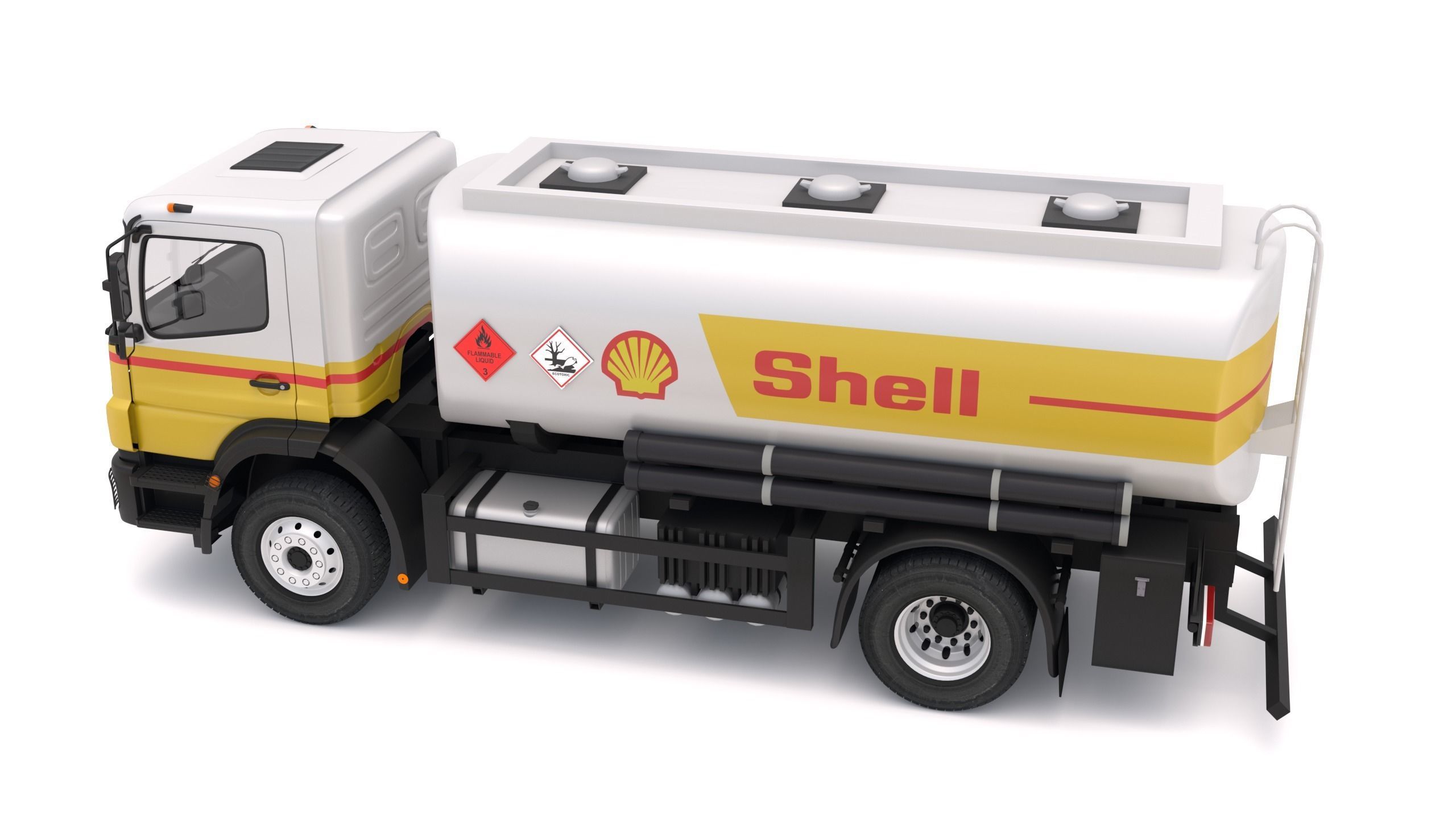 Mercedes-Benz Axor Shell Truck Tanker 3D model | CGTrader