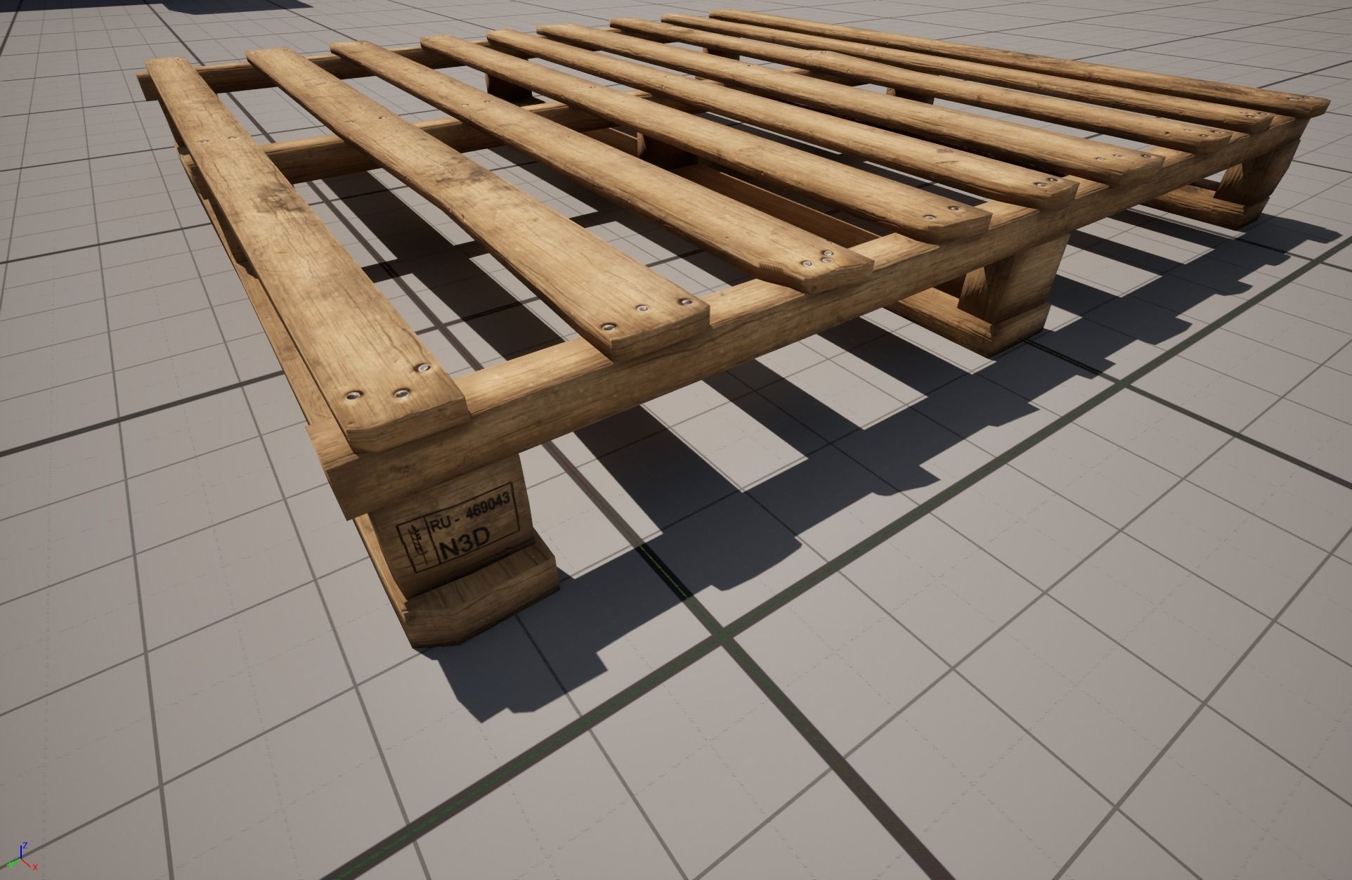 3D model Low Poly Wooden Pallet Unreal Engine 5 and Unity 5 VR / AR ...