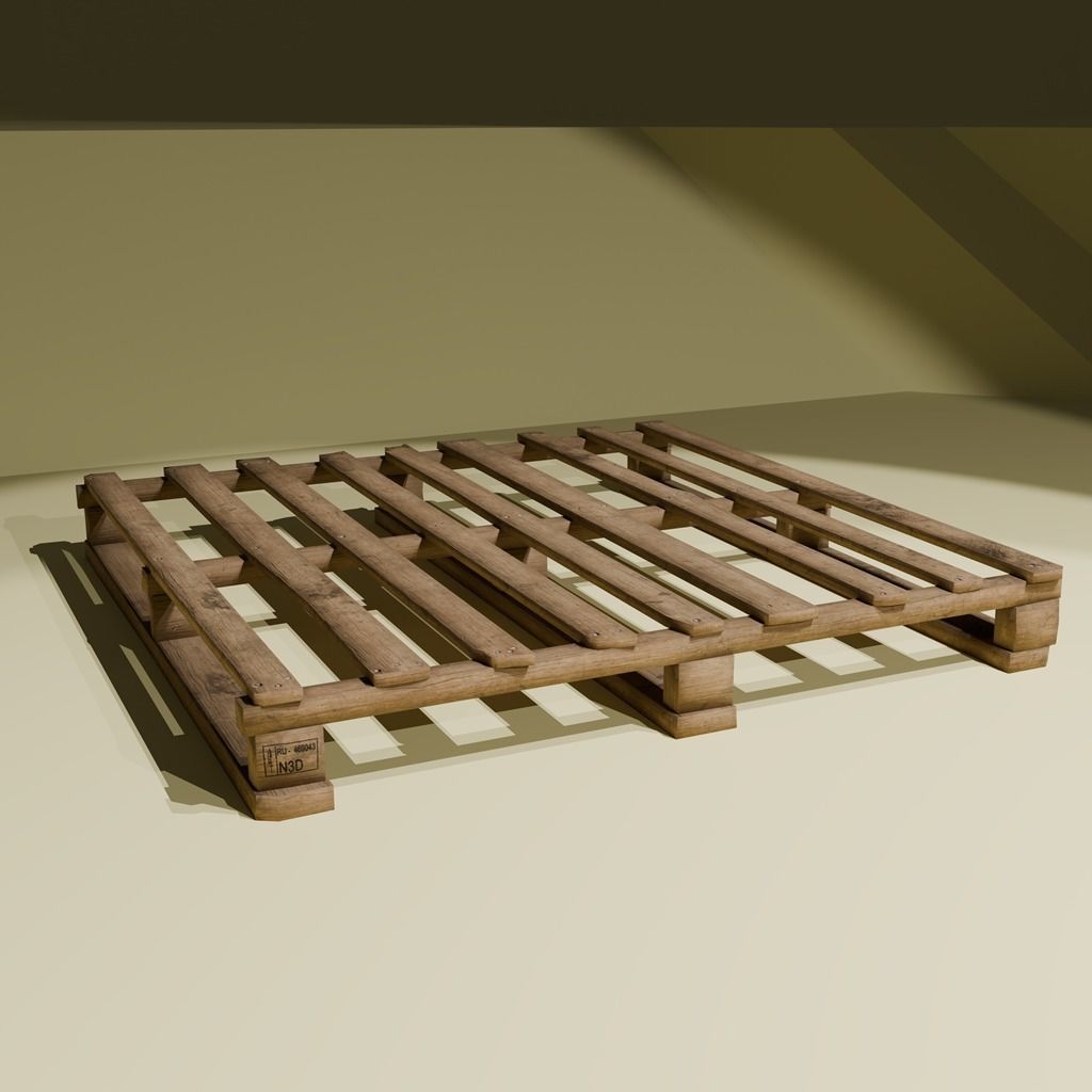 3D model Low Poly Wooden Pallet Unreal Engine 5 and Unity 5 VR / AR ...