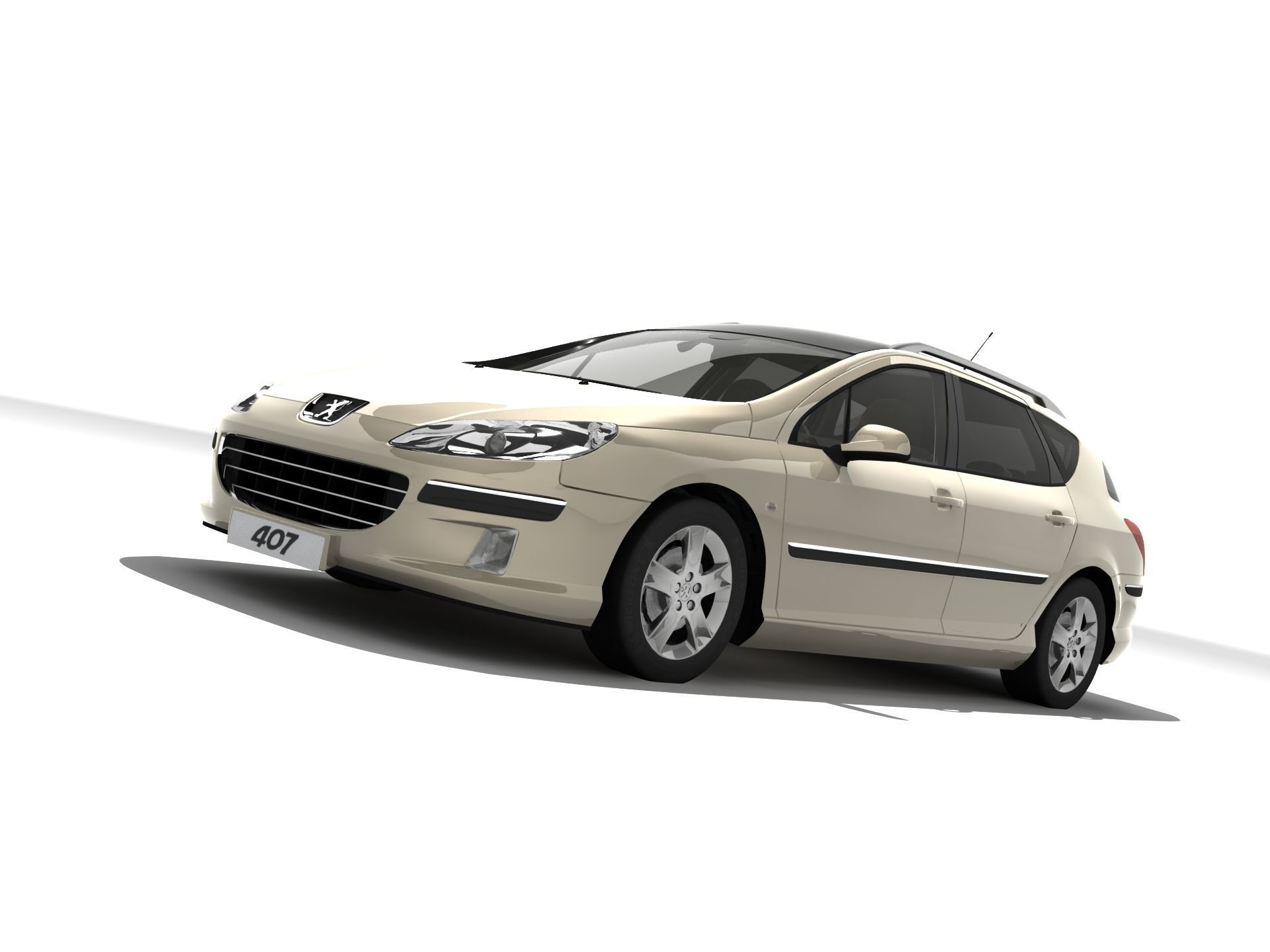 3D model Peugeot 407 SW with HQ interior VR / AR / low-poly | CGTrader
