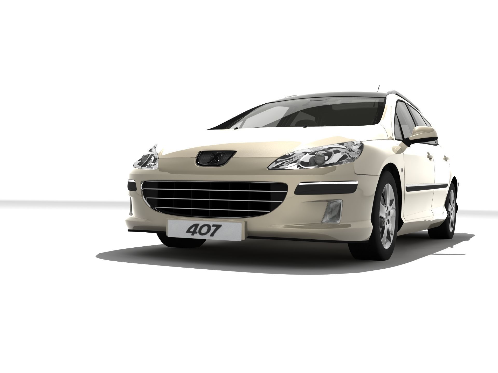3D model Peugeot 407 SW with HQ interior VR / AR / low-poly | CGTrader