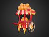 Asset - Cartoons - Food Popcorn Cart 3D model | CGTrader