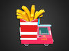 Asset - Cartoons - Food Car - Potato Snacks Car 3D model | CGTrader