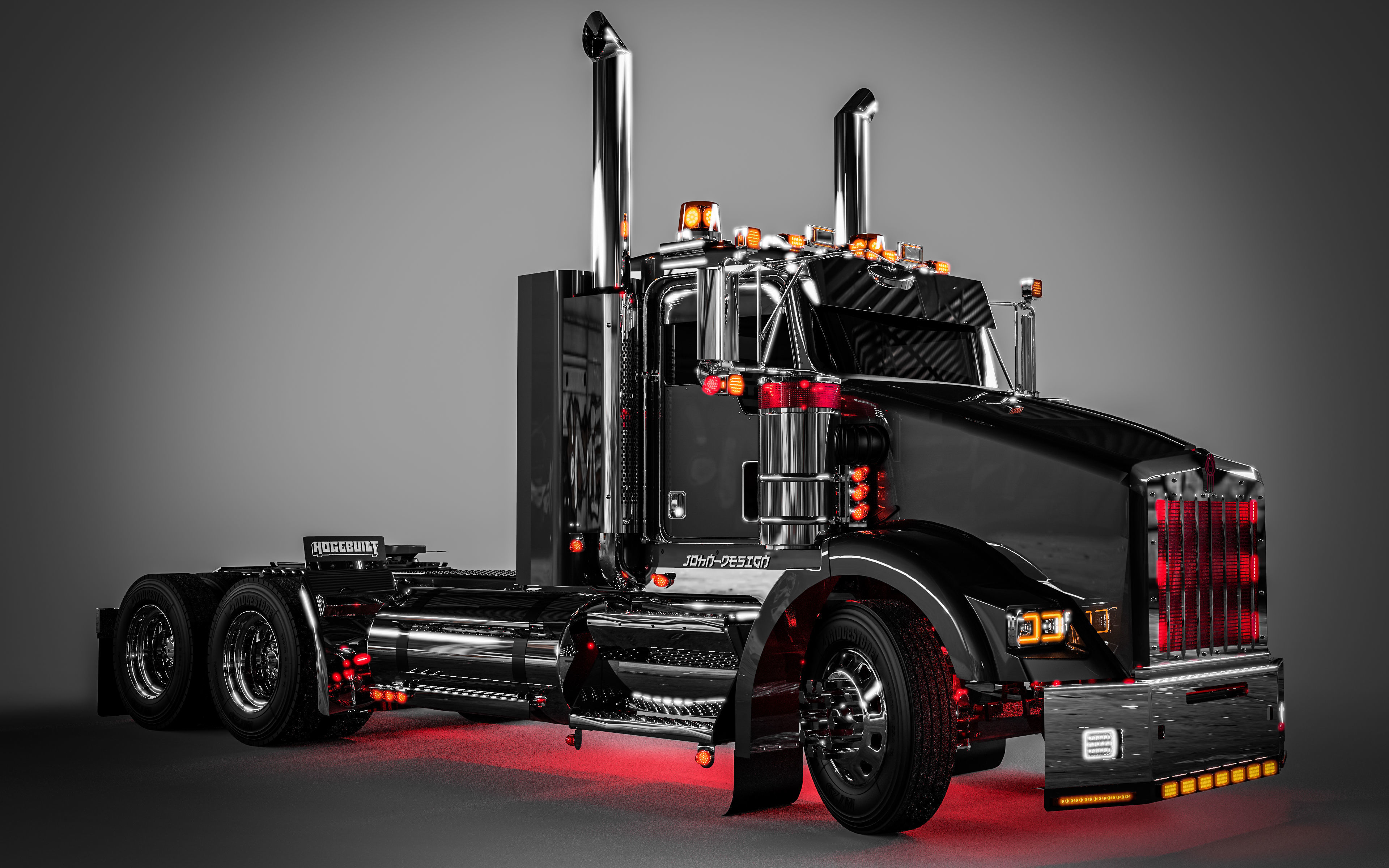 Kenworth T800 American Custom John-Design 3D model | CGTrader